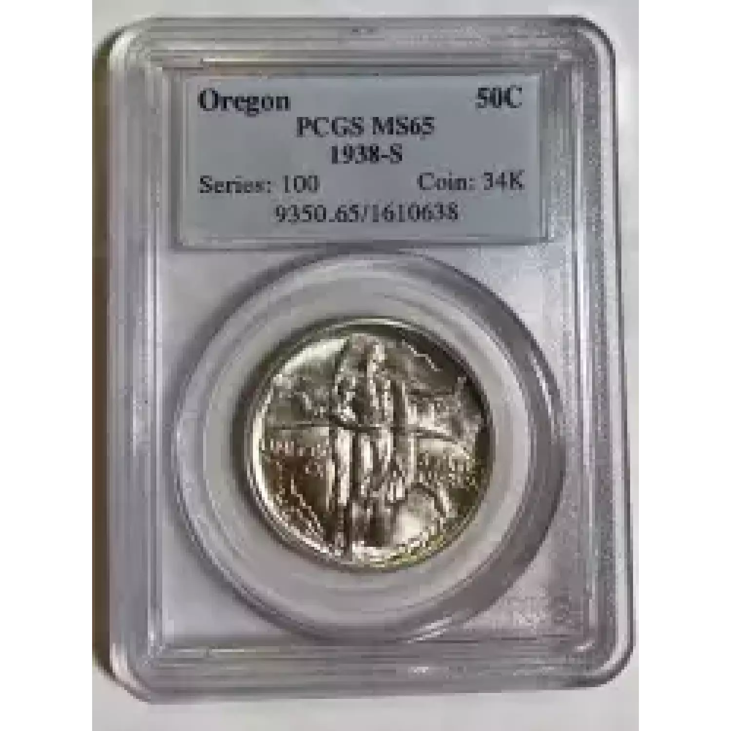 1938-S Classic Commemorative Oregon Trail Memorial PCGS MS-65 Oregon - Bob Paul Rare Coins