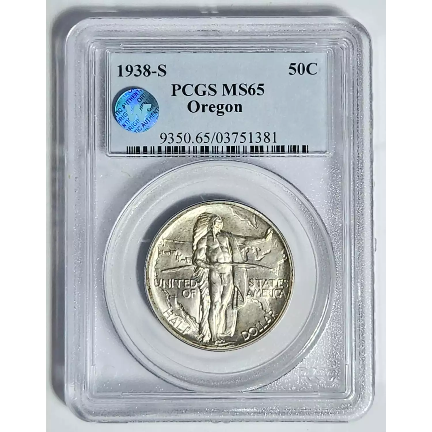 1938-S Classic Commemorative Oregon Trail Memorial PCGS MS-65 Oregon Sight White - Bob Paul Rare ...
