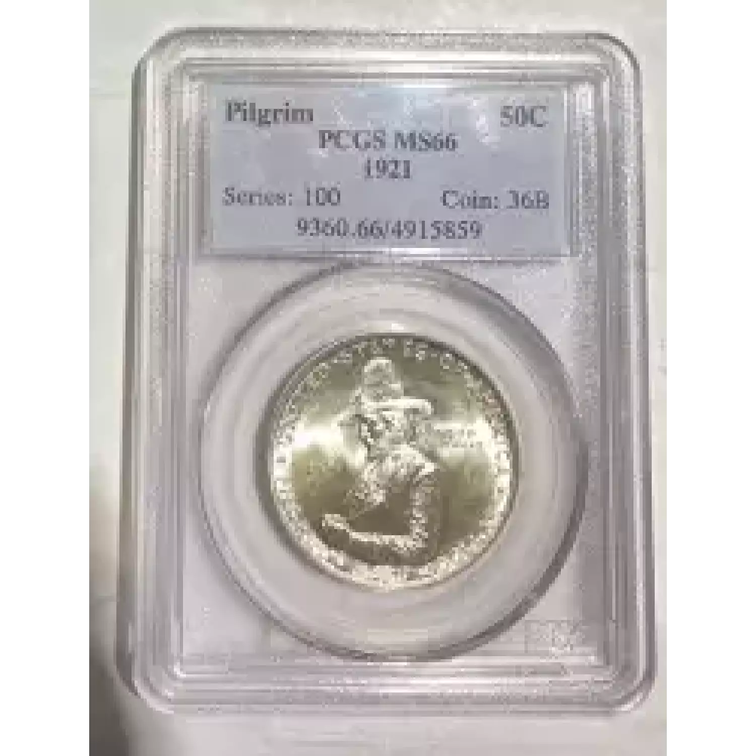 1921 Classic Commemorative Pilgrim Tercentenary PCGS MS-66 Pilgrim ...