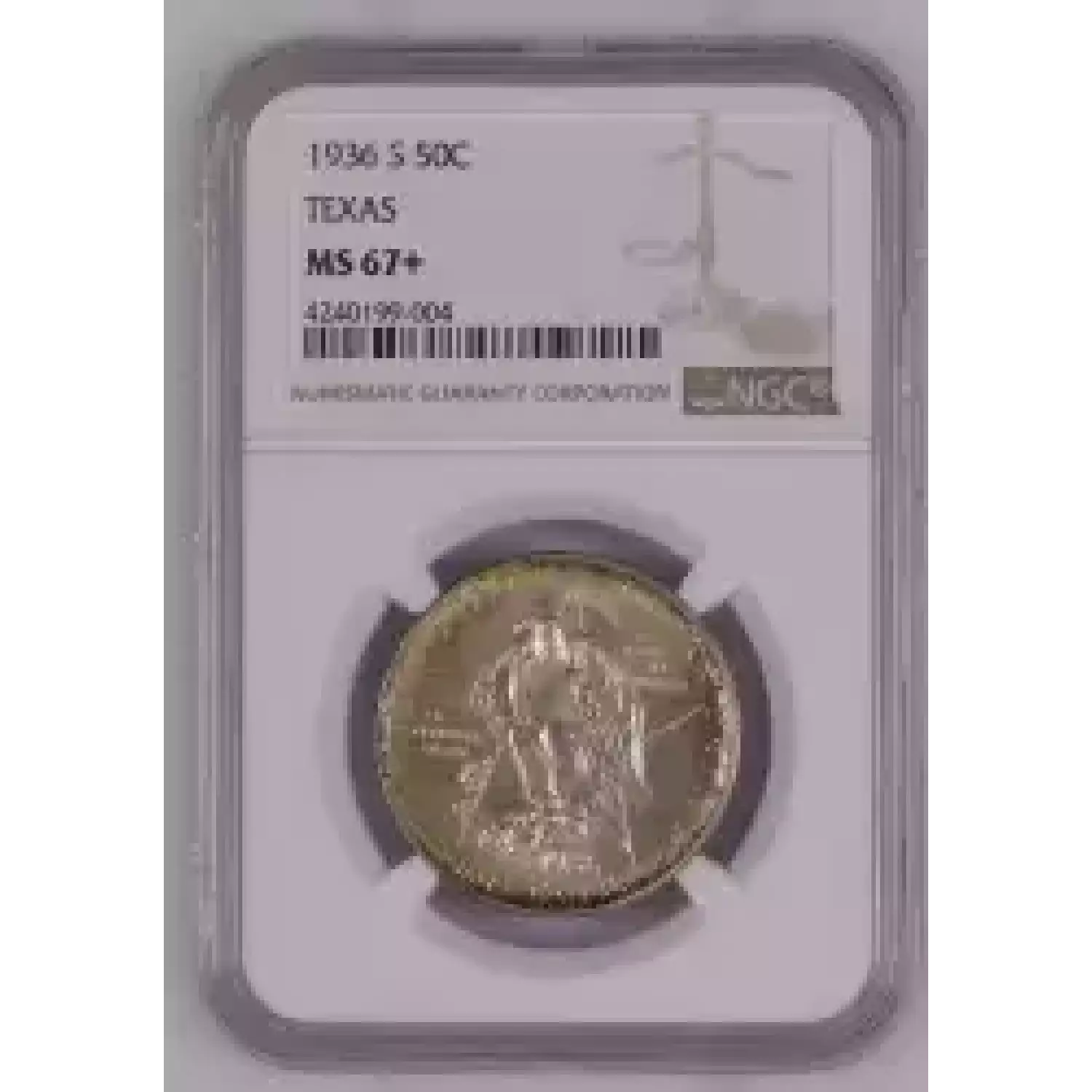 1936-S Classic Commemorative Texas Independence Centennial NGC MS-67 ...