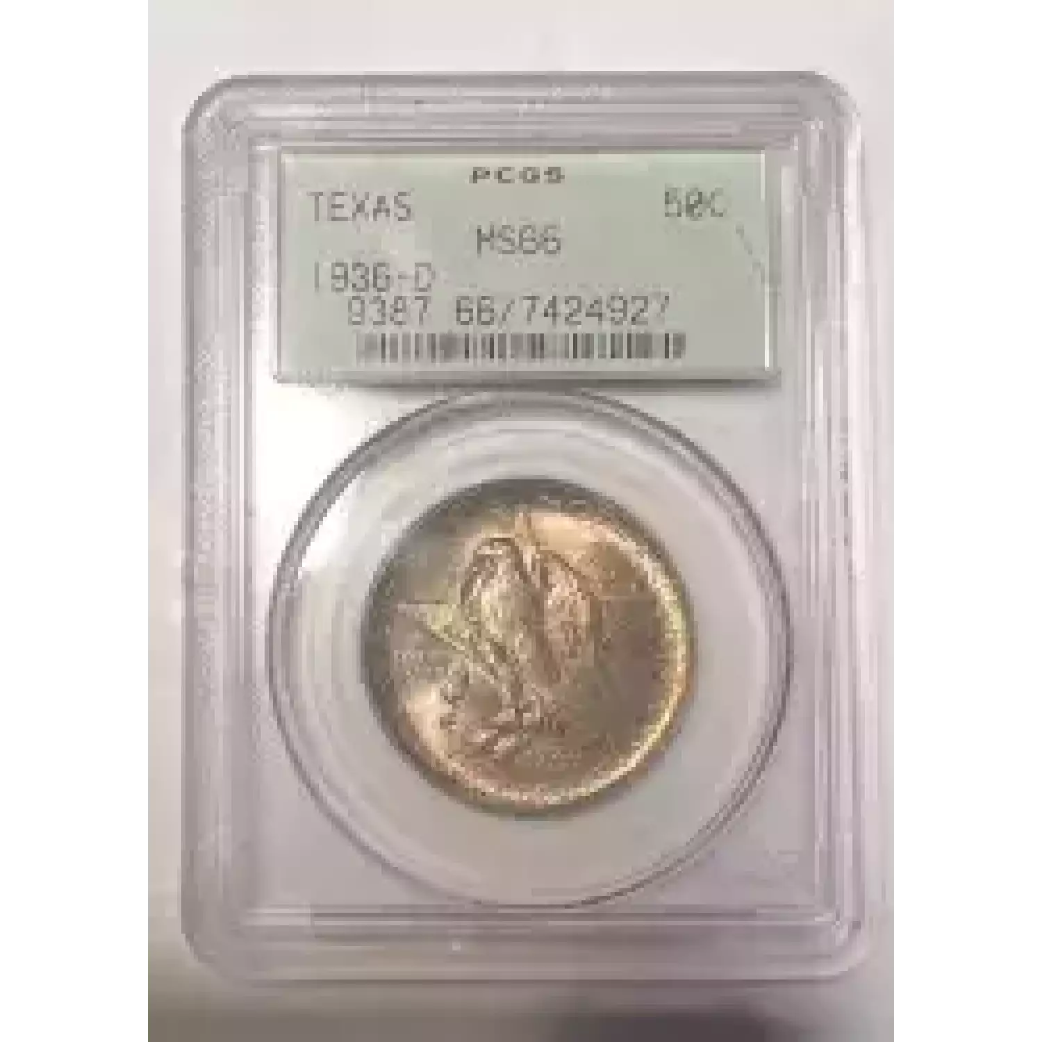 1936 Classic Commemorative Texas Independence Centennial PCGS MS-66 ...