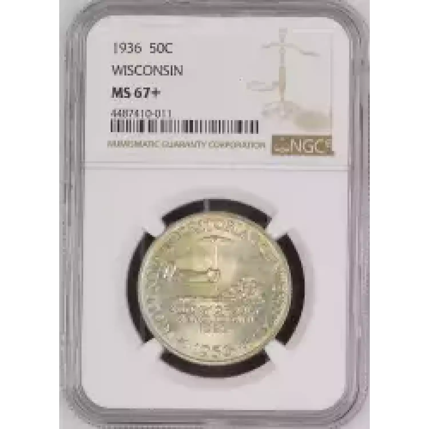 1936 Classic Commemorative Wisconsin Territorial Centennial NGC MS-67 ...