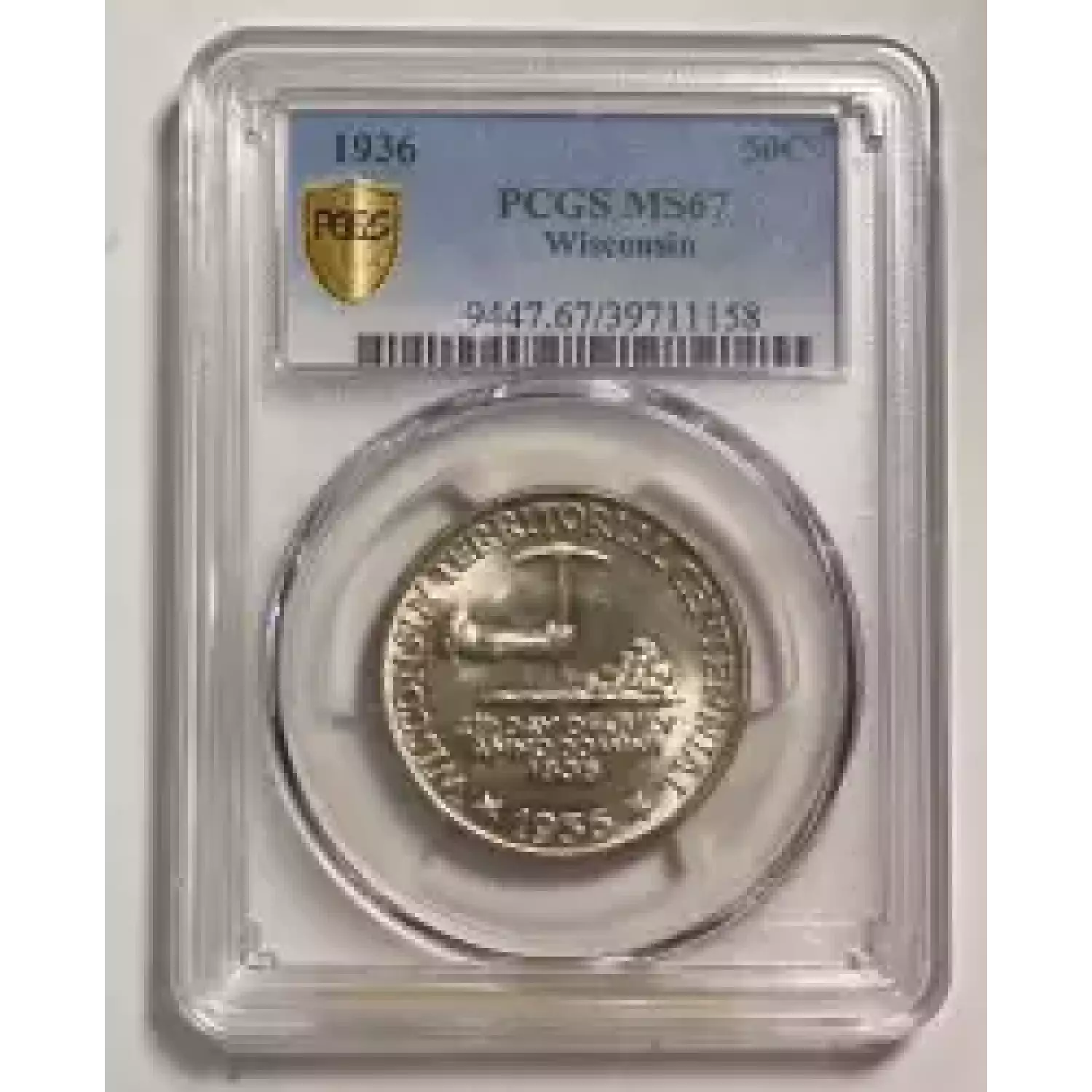 1936 Classic Commemorative Wisconsin Territorial Centennial PCGS MS-67 ...