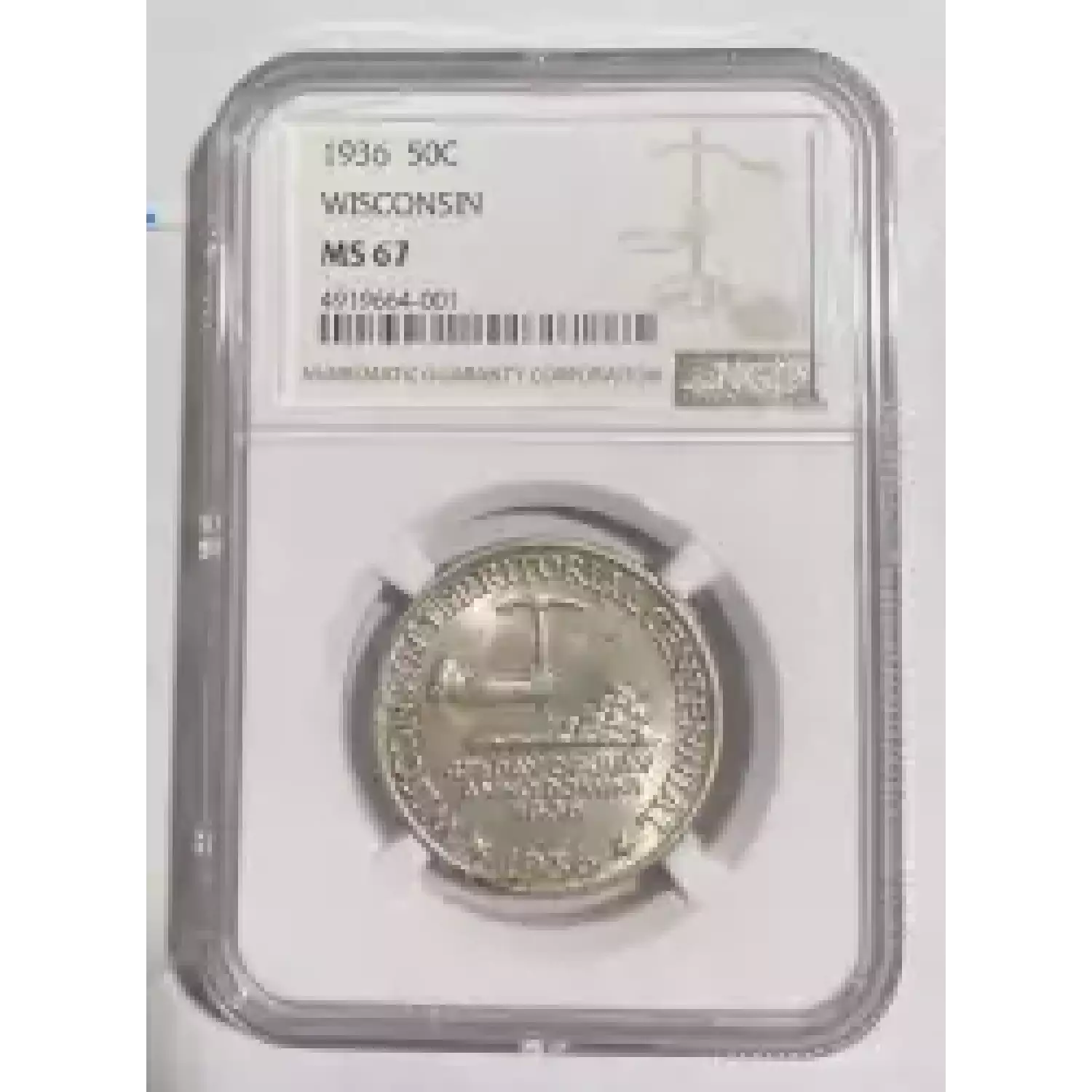 1936 Classic Commemorative Wisconsin Territorial Centennial NGC MS-67 ...