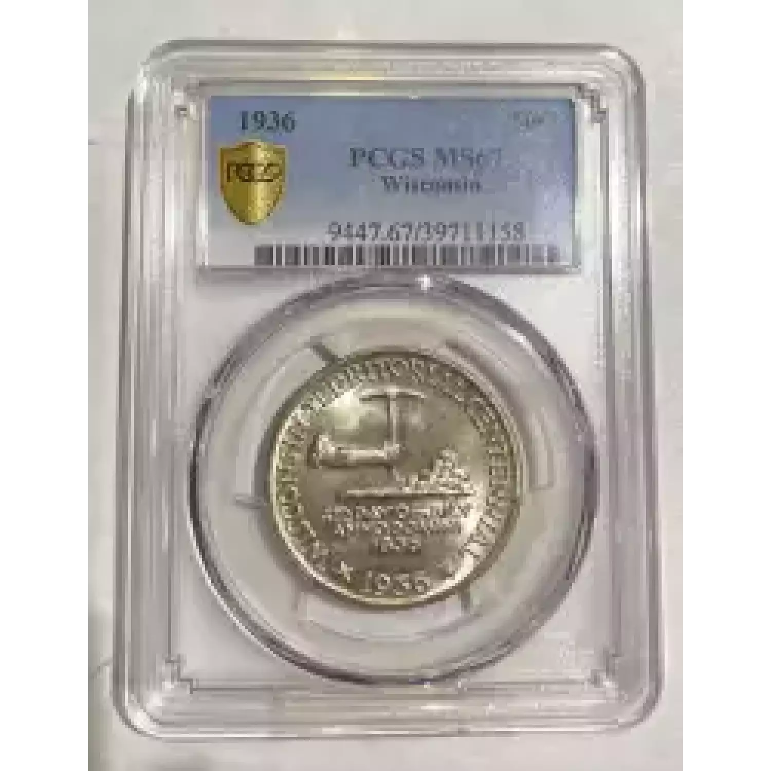 1936 Classic Commemorative Wisconsin Territorial Centennial PCGS MS-67 ...