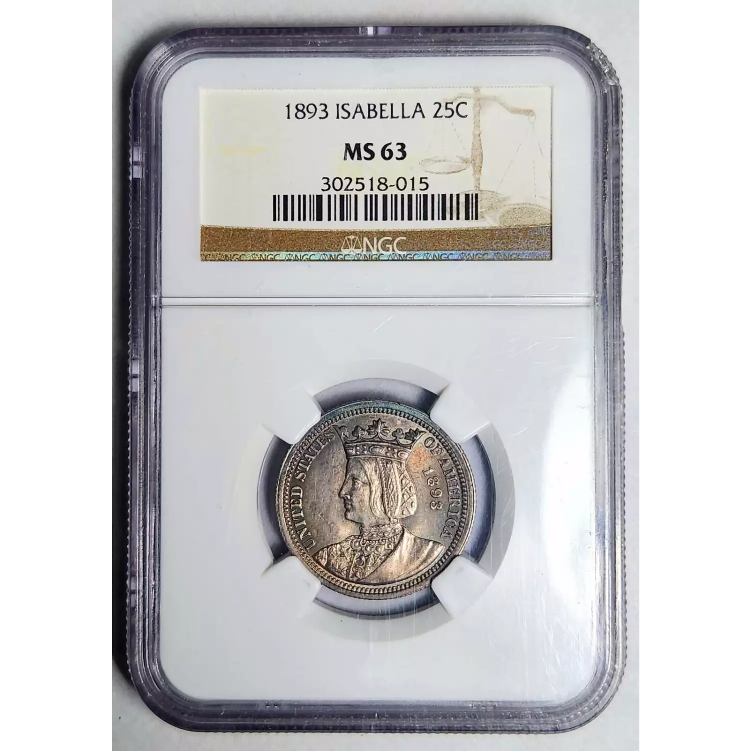 1893 Classic Commemorative World's Columbian Exposition, Isabella ...
