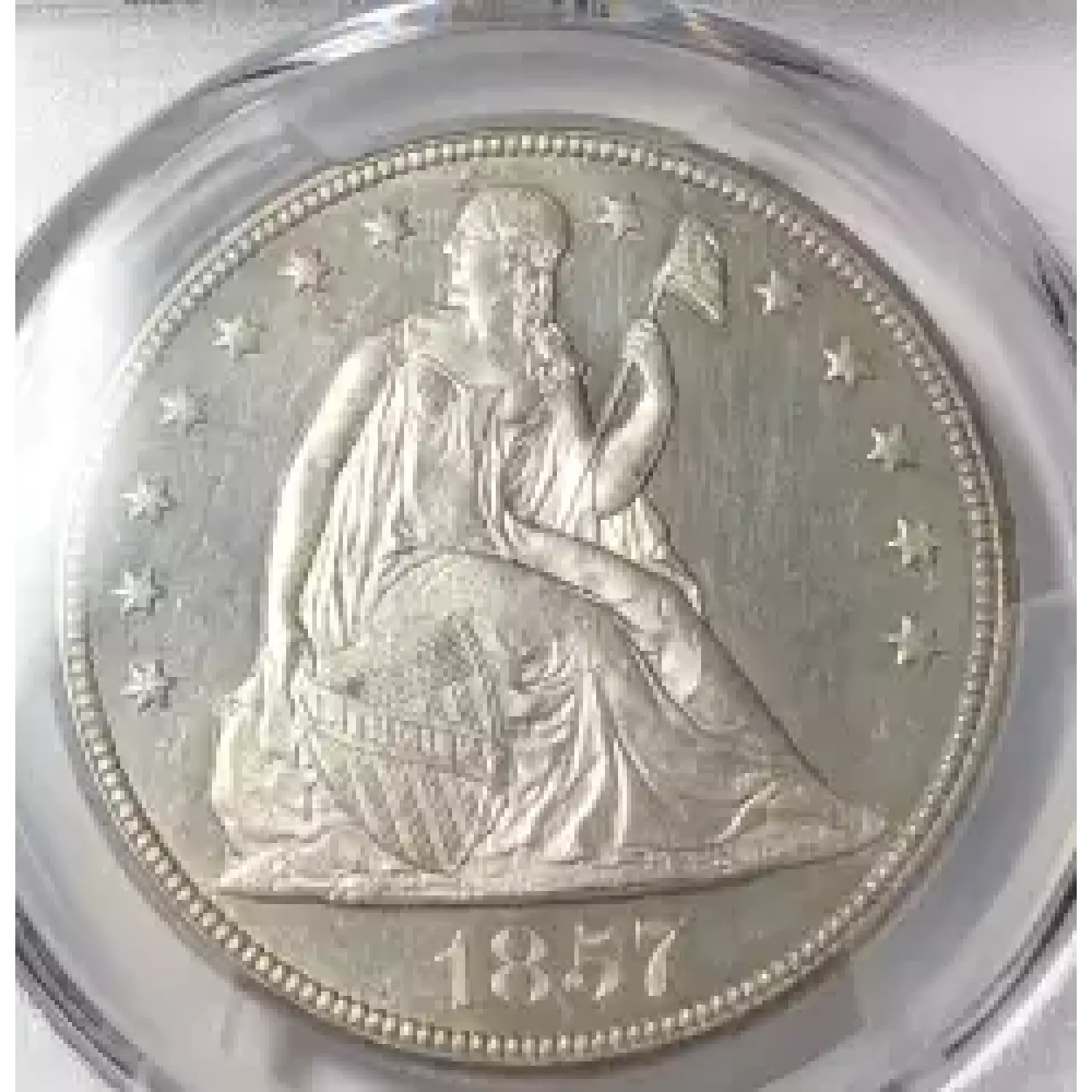 1857 Liberty Seated Silver Dollars PCGS MS-63 PL - Bob Paul Rare Coins