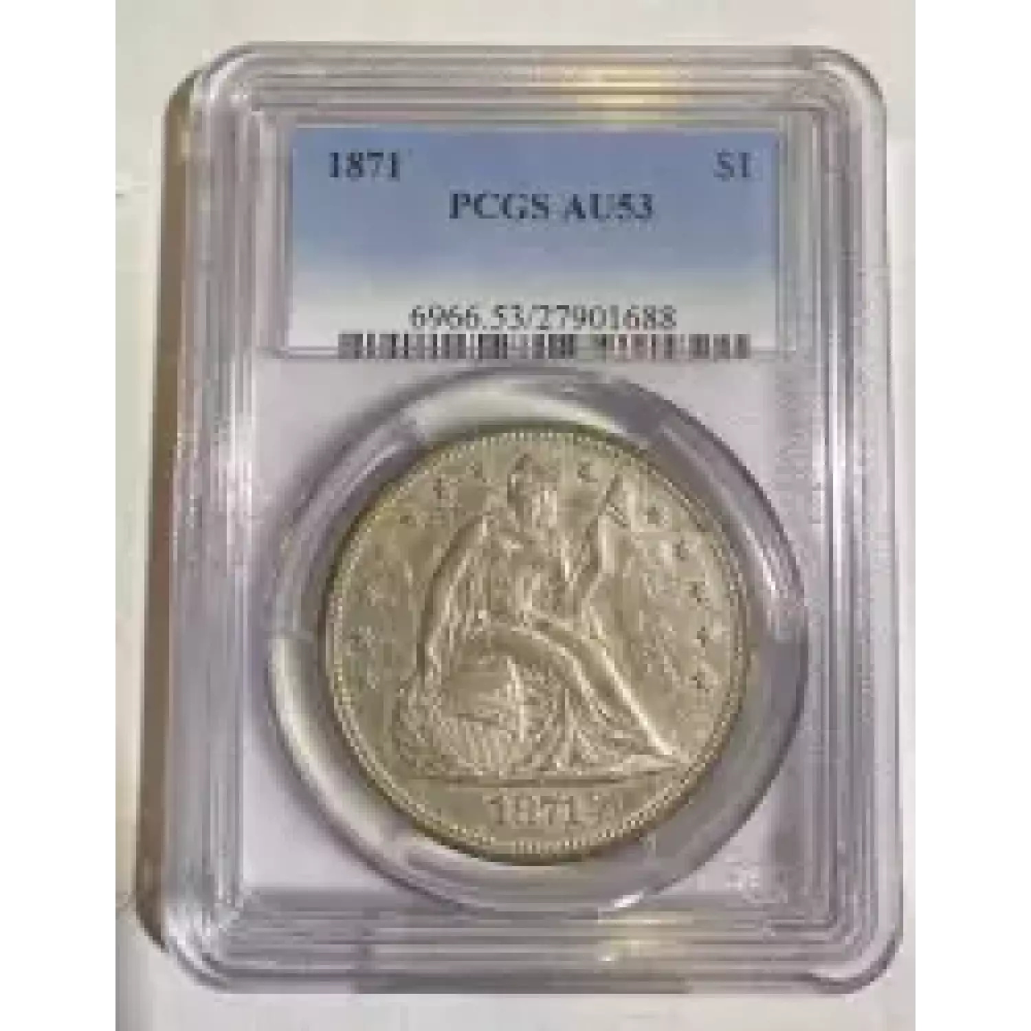 1871 Liberty Seated Silver Dollars PCGS AU-53 - Bob Paul Rare Coins