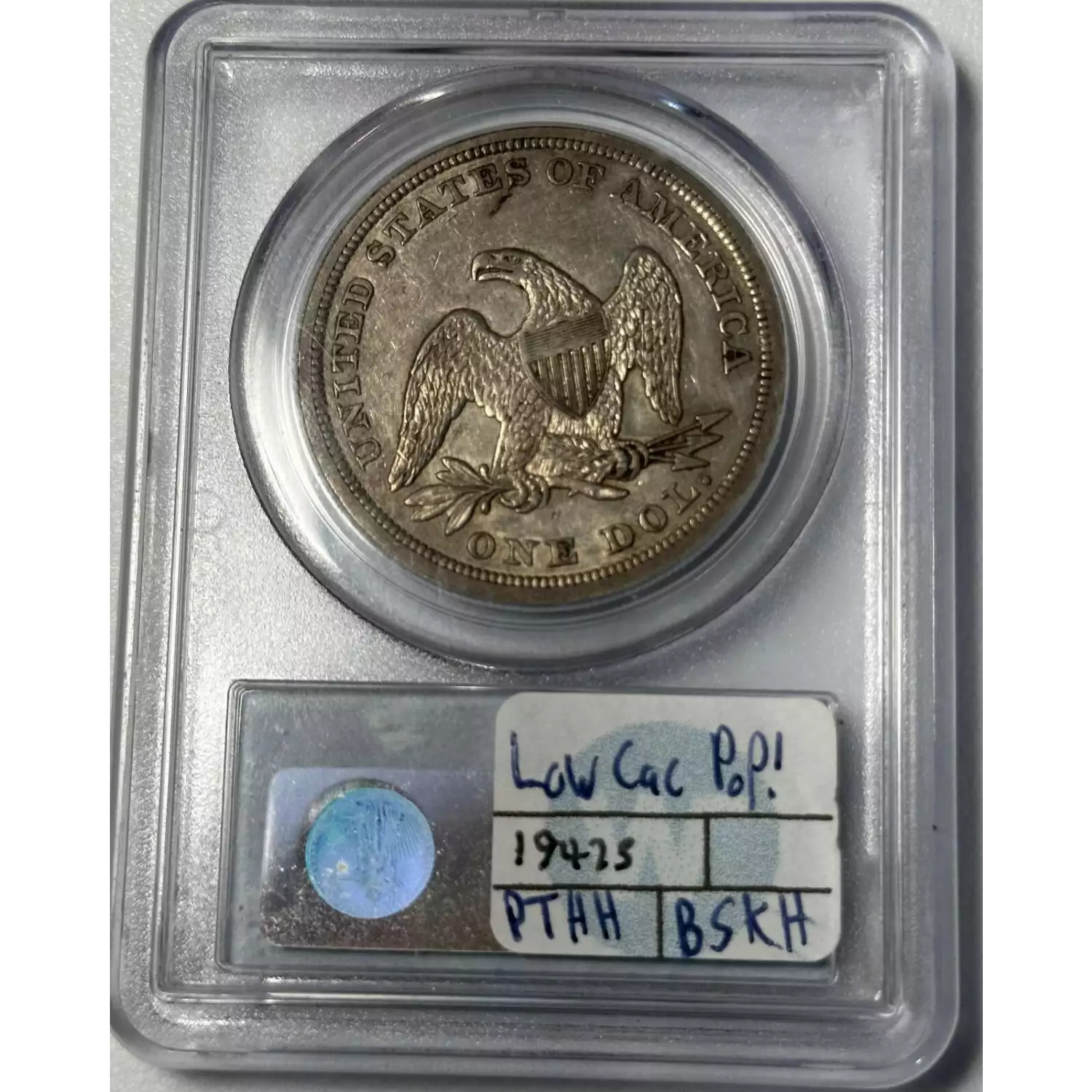 1842 Liberty Seated Silver Dollars PCGS AU-53 Low CAC Population! CAC - Bob Paul Rare Coins