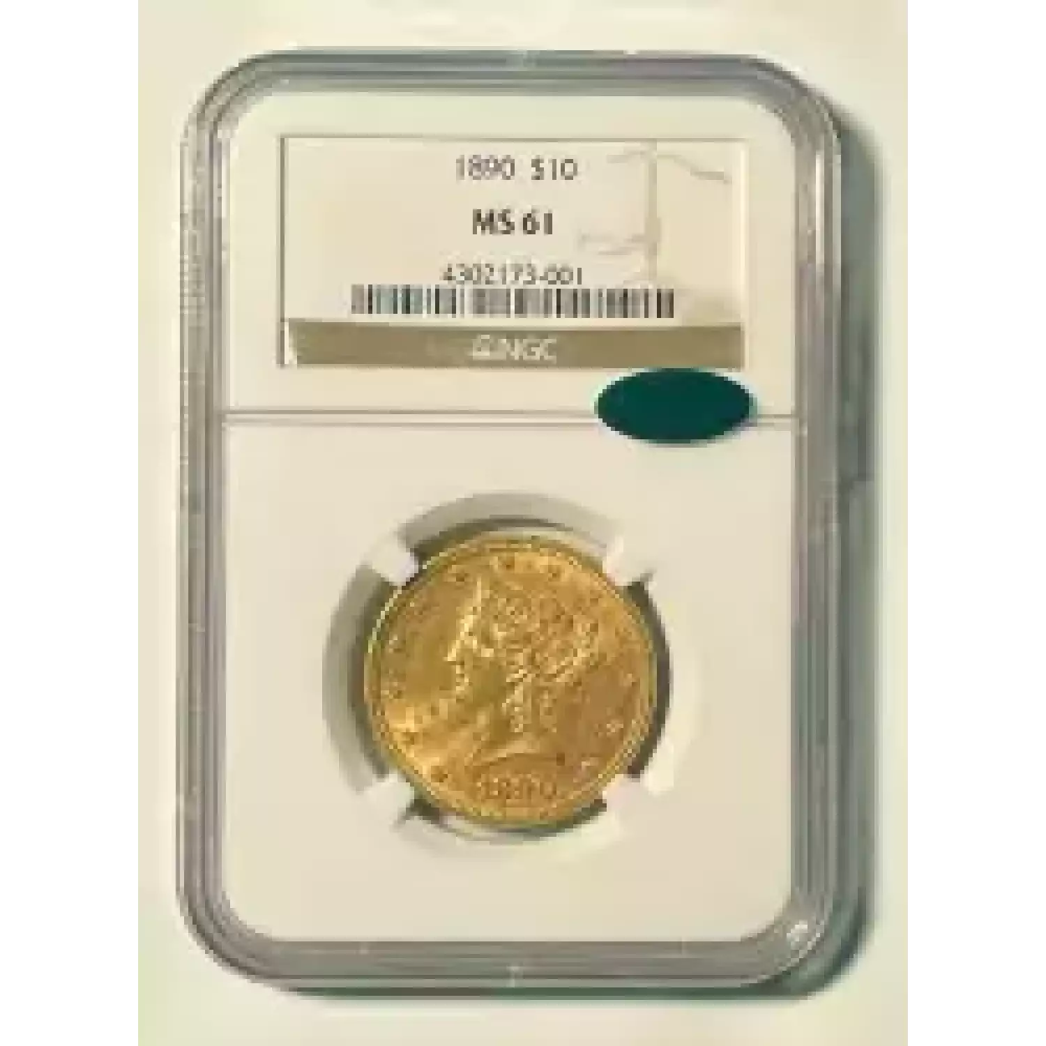 1890 Gold Eagles Liberty Head NGC MS-61 CAC - Bob Paul Rare Coins