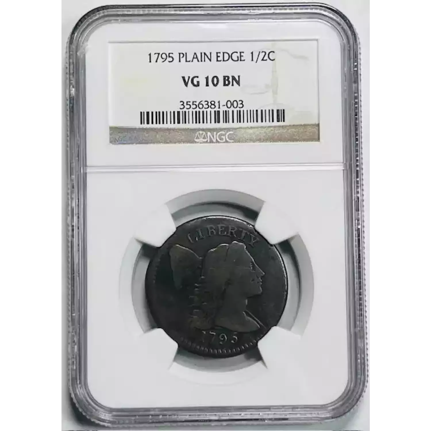 1795 Liberty Cap Half Cents, Head Facing Right NGC VG-10 BN Plain Edge - Bob Paul Rare Coins