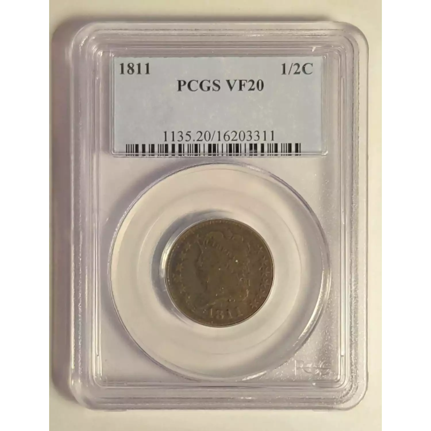 1811 Half Cent Classic Head PCGS VF-20 BN - Bob Paul Rare Coins