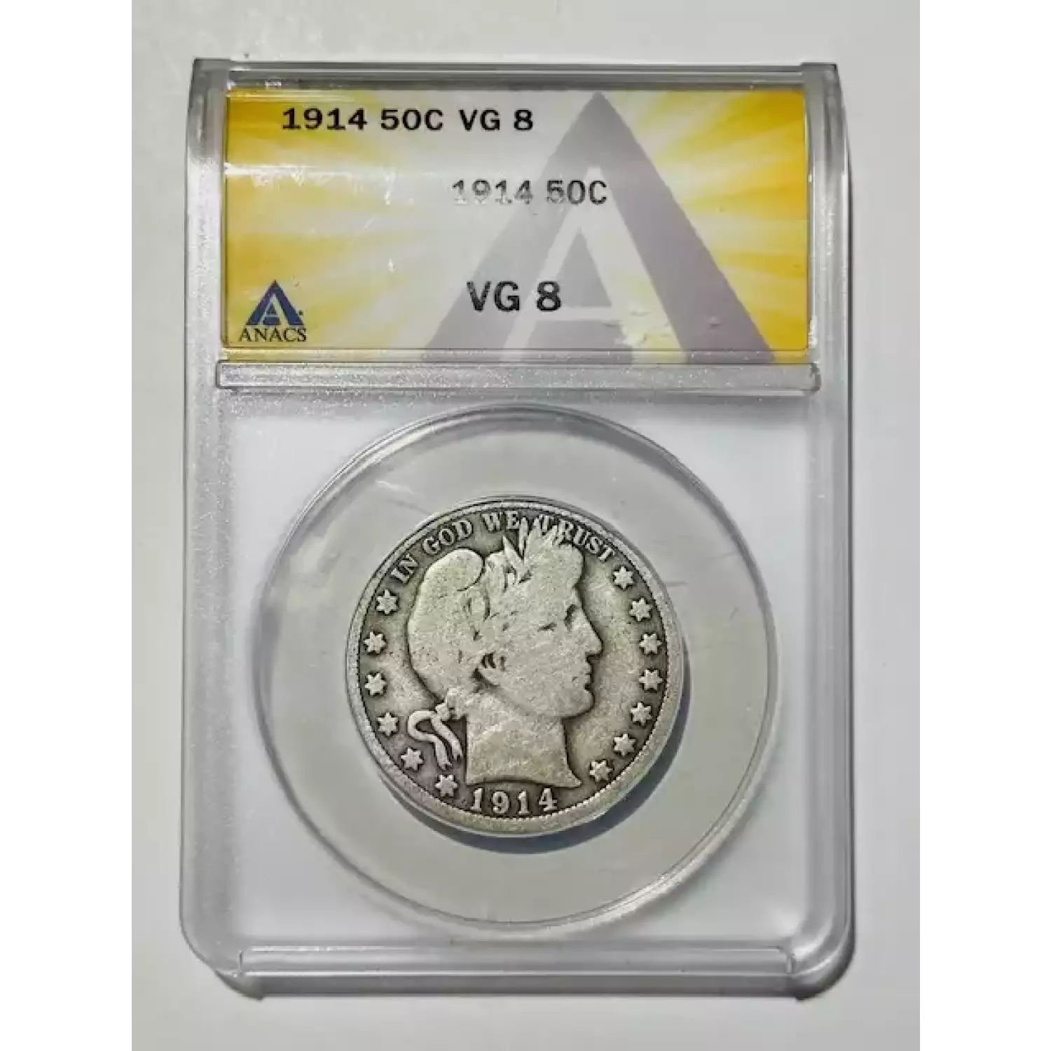 1914 Barber Half Dollar ANACS VG-8 - Bob Paul Rare Coins