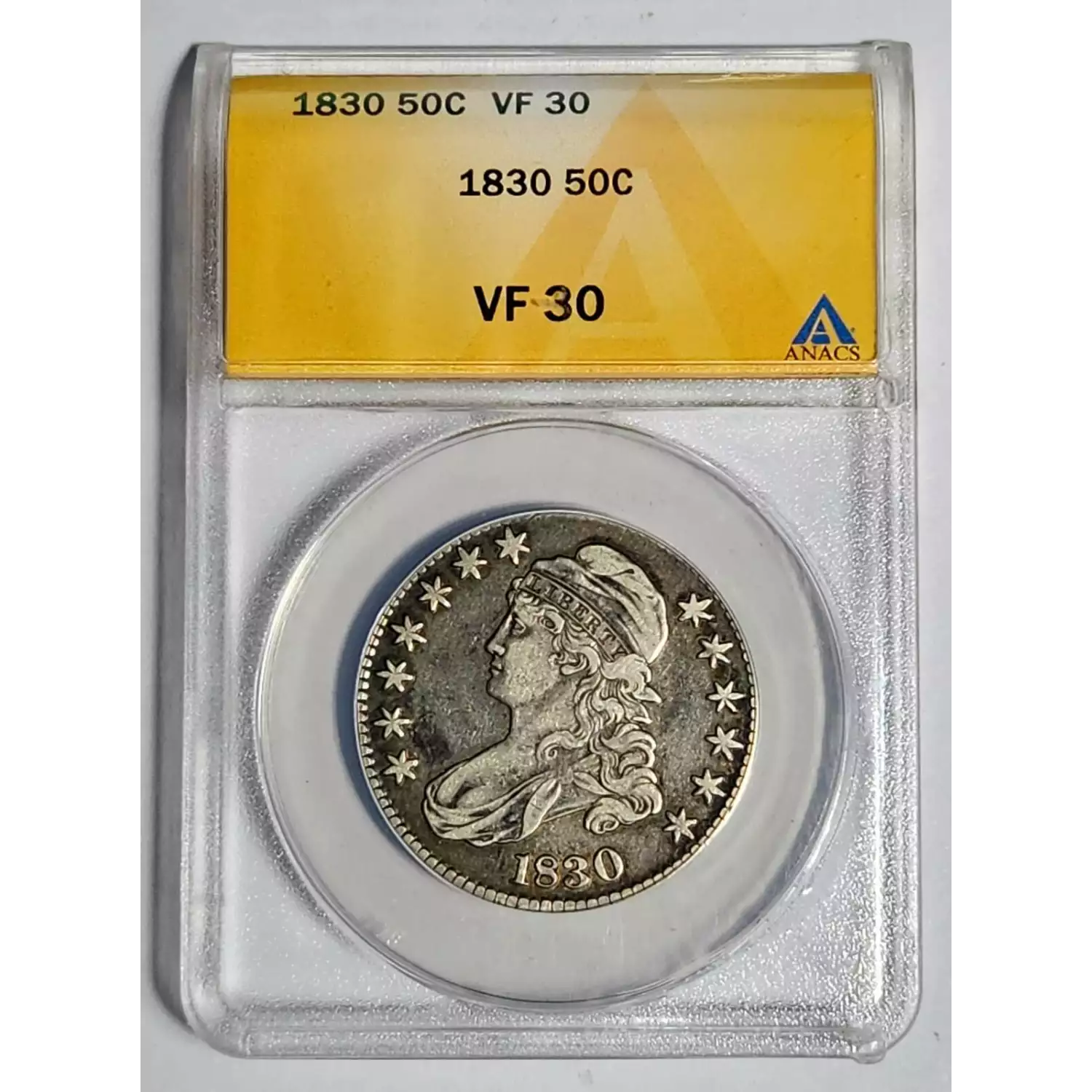 1830-p Capped Bust Half Dollars ANACS VF-30 - PQ - Bob Paul Rare Coins