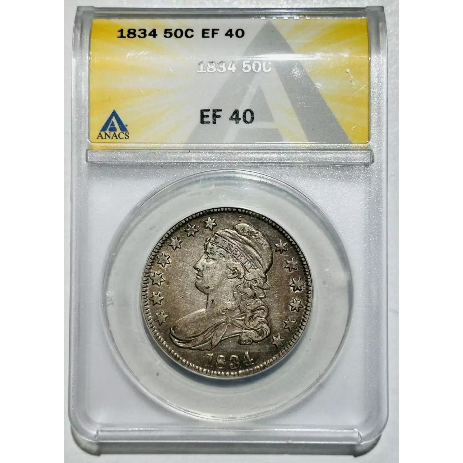 1834-p Capped Bust Half Dollars ANACS XF-40 - Bob Paul Rare Coins