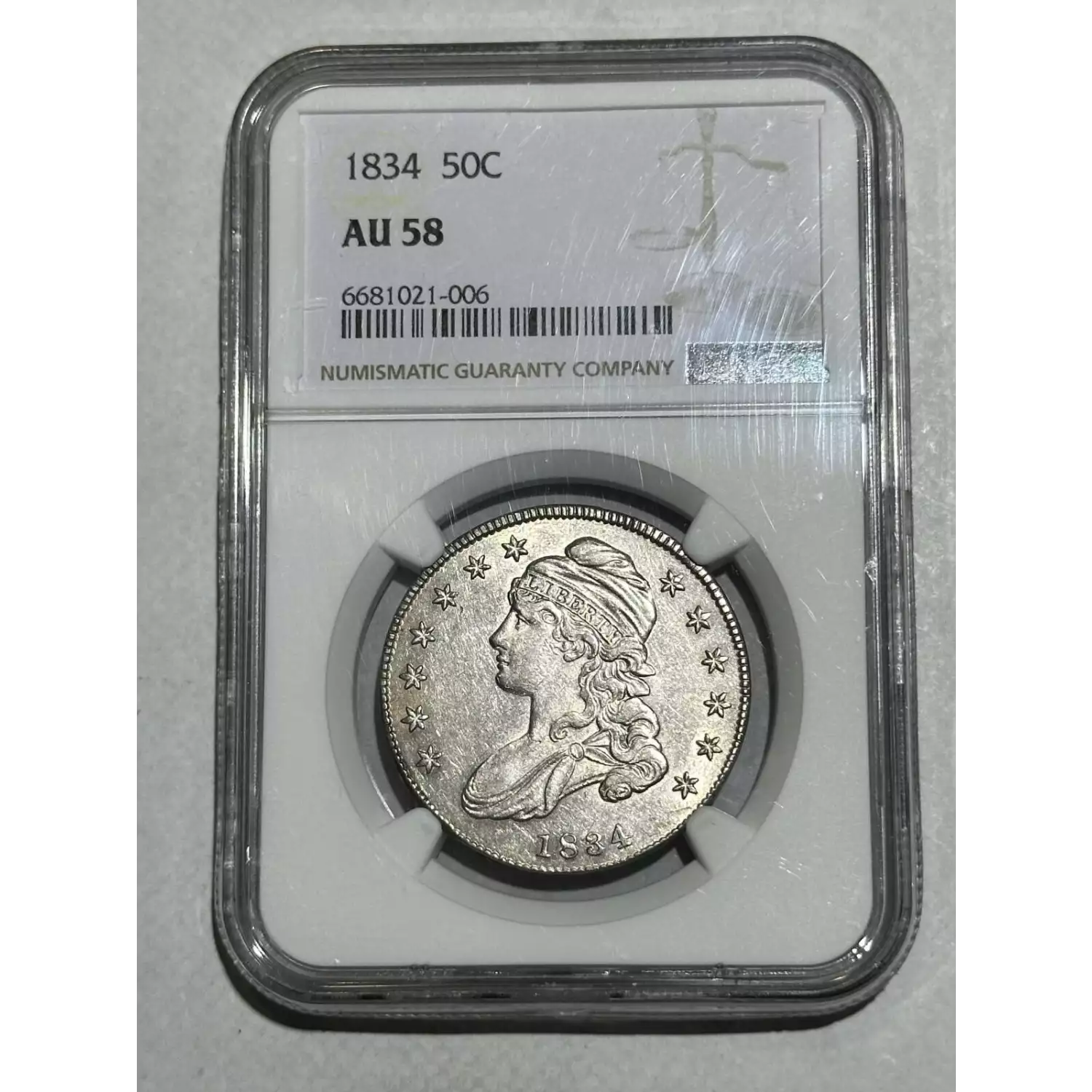 1834 Capped Bust Half Dollars NGC AU-58 - Bob Paul Rare Coins