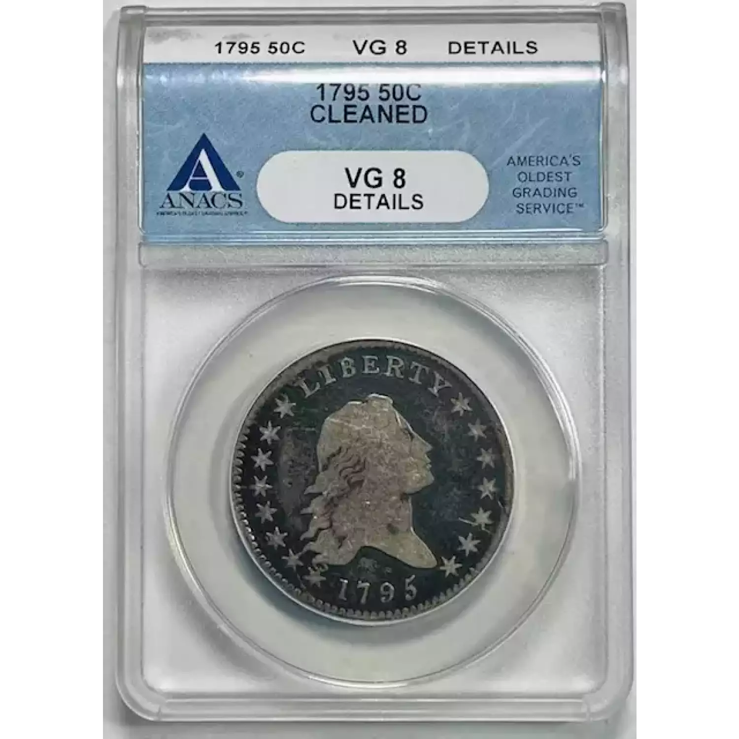 1795 Half Dollars Flowing Hair ANACS VG-8 Cleaned - Bob Paul Rare Coins