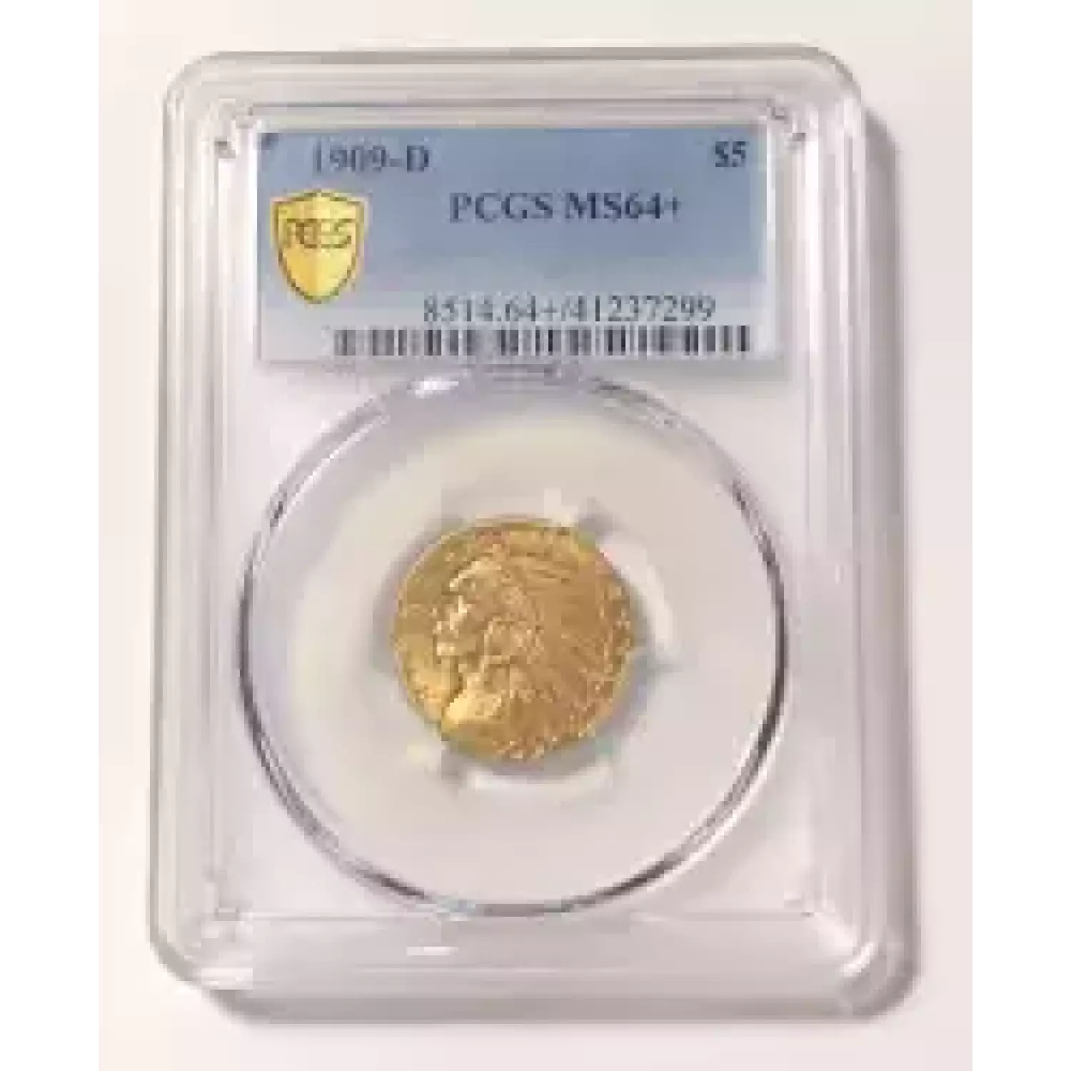 1909-D Gold Half Eagles $5 Indian Head PCGS MS-64+ - Bob Paul Rare Coins