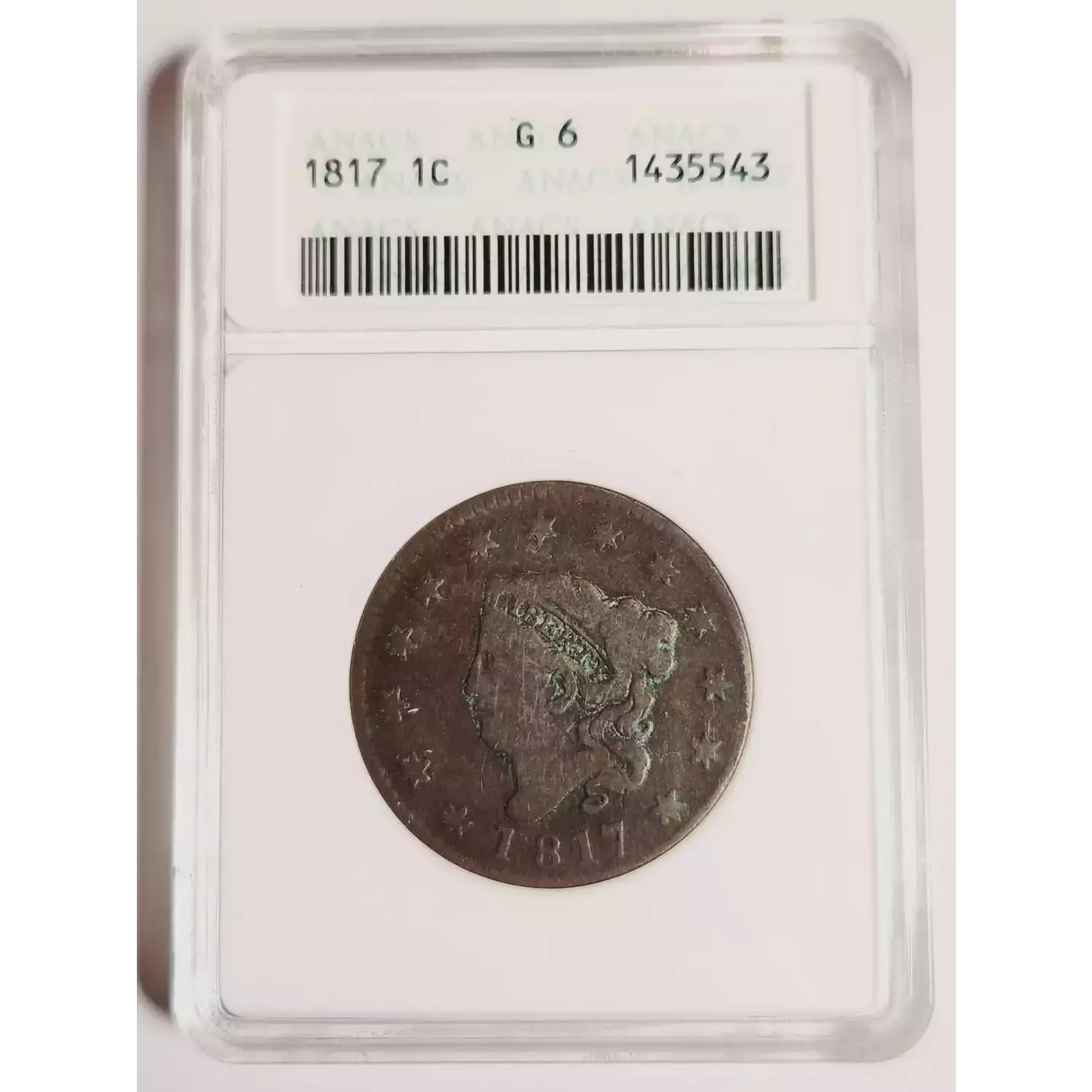 1817 Large Cents Classic Head ANACS G-6 - Bob Paul Rare Coins