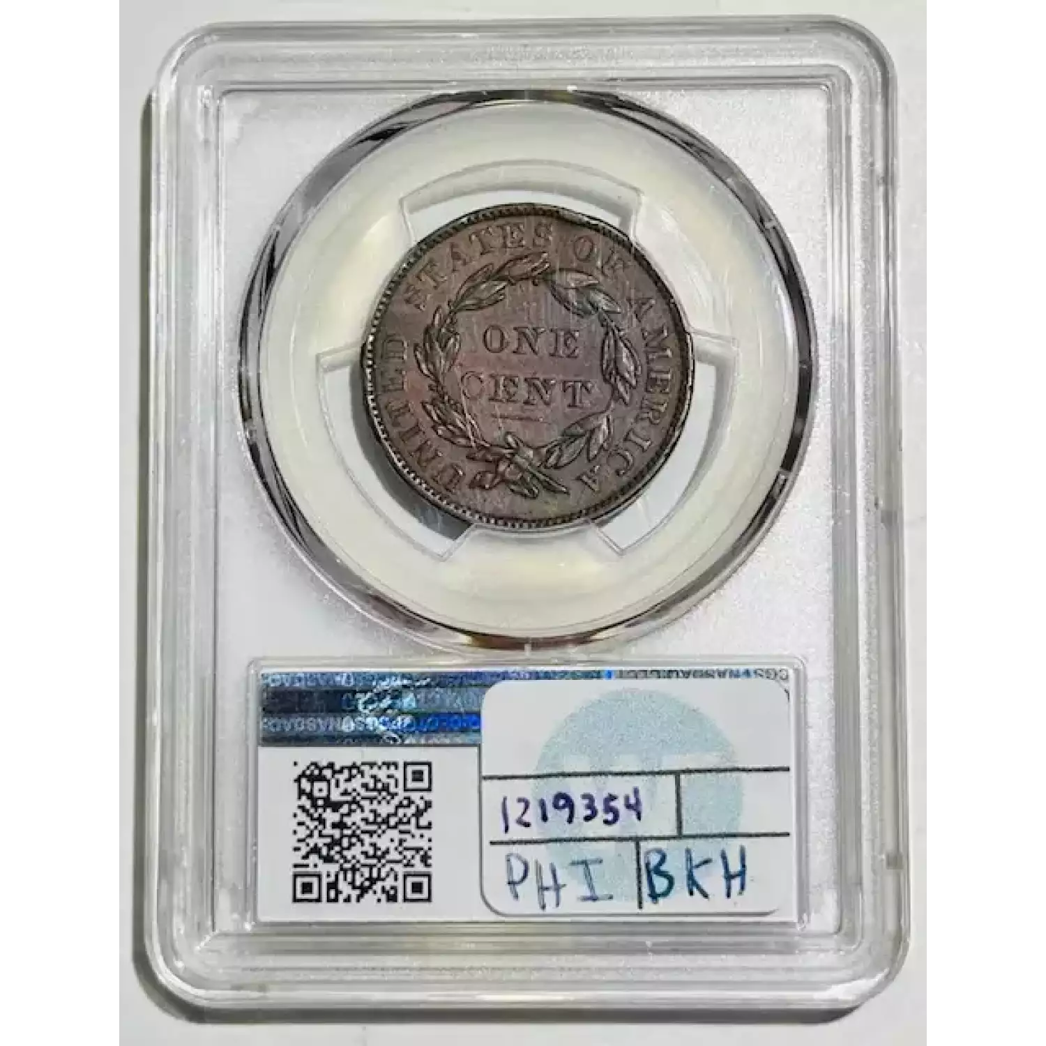 1837 Large Cents Coronet Head PCGS XF-40 BN Plain Cords, Medium Letters ...