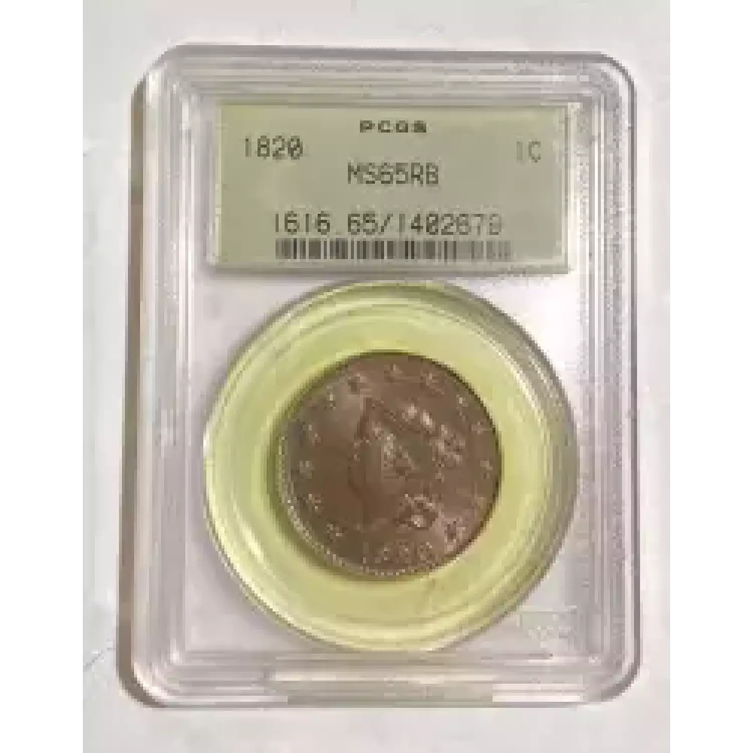 1820 Large Cents Coronet Head PCGS MS-65 RB Large Date - Bob Paul Rare ...
