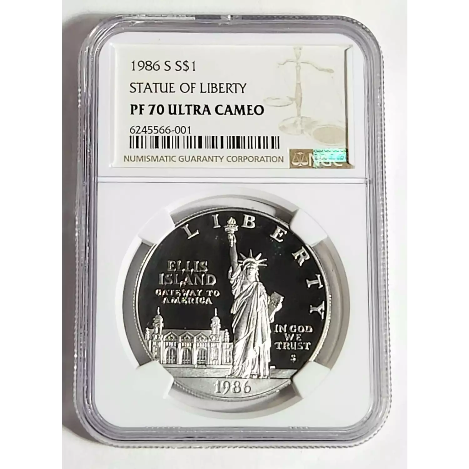 1986-S Modern Commemorative Statue of Liberty Centennial NGC PF-70 ...