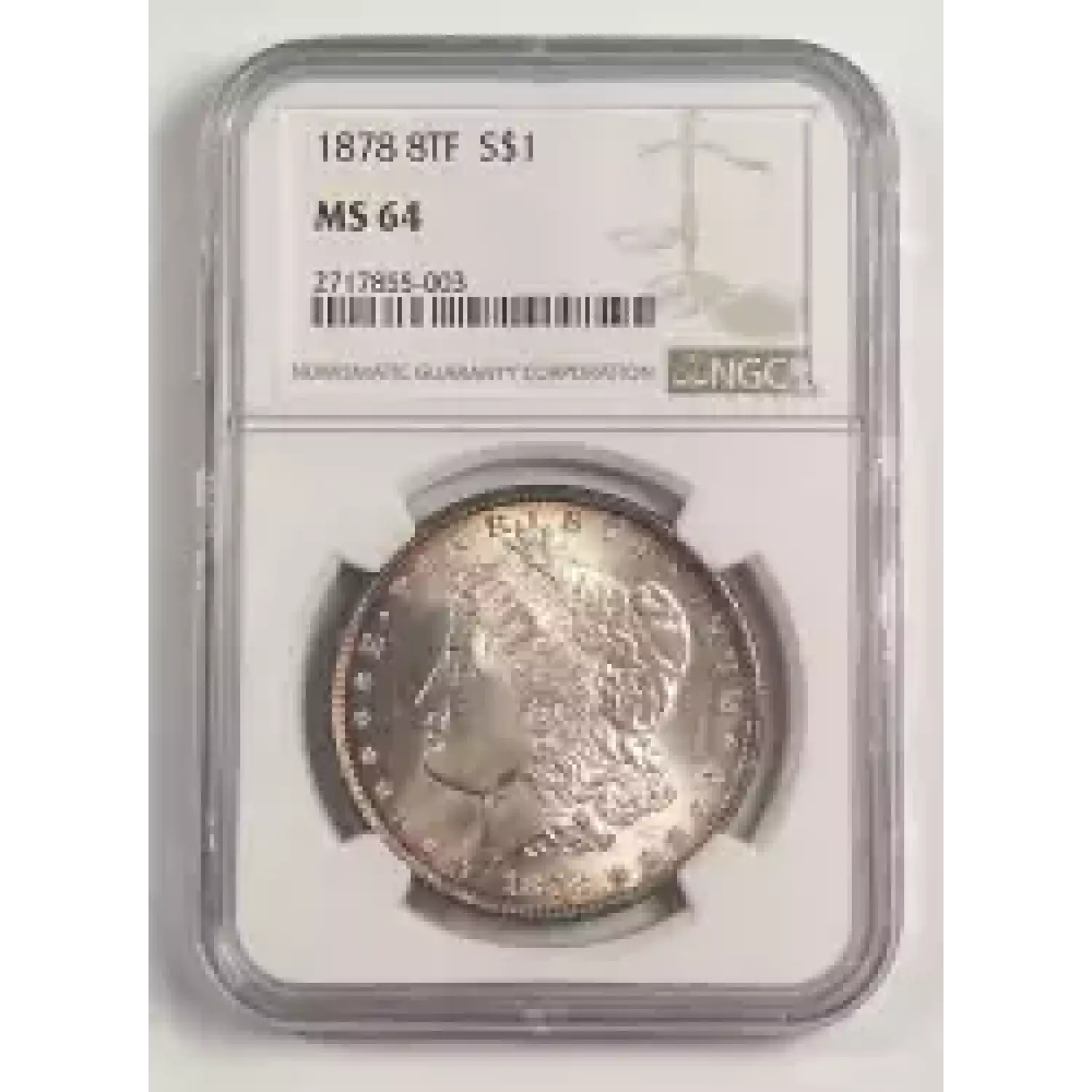 1878 Morgan Silver Dollar NGC MS-64 8TF - Bob Paul Rare Coins