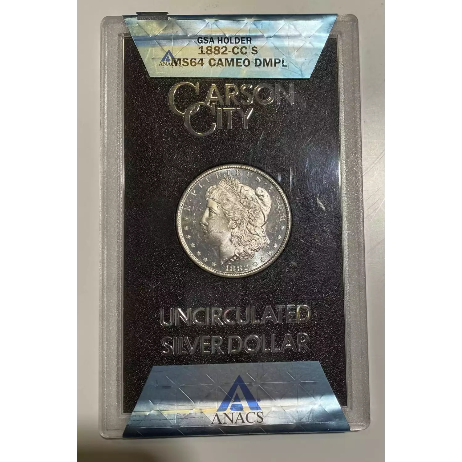 1882-CC Morgan Silver Dollar ANACS MS-64 CAMEO DMPL - Bob Paul Rare Coins