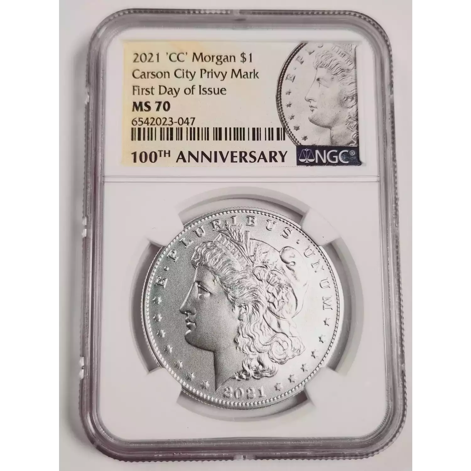 2021-CC NGC MS-70 - FIRST DAY OF ISSUE - 100TH ANNIVERSARY - WITH OGP Morgan Silver Dollar - Bob ...