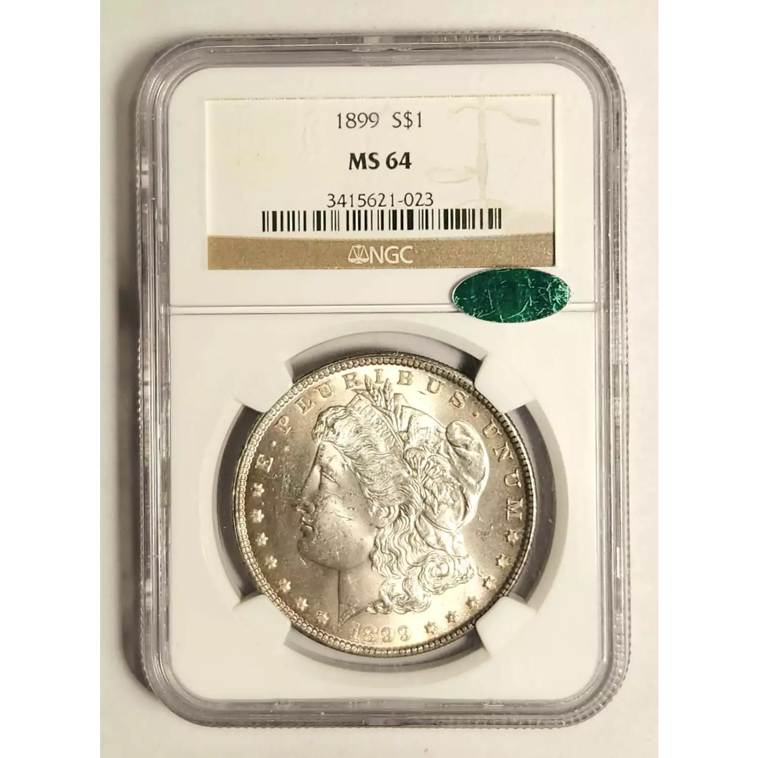 1899 Morgan Silver Dollar NGC MS-64 CAC - Bob Paul Rare Coins