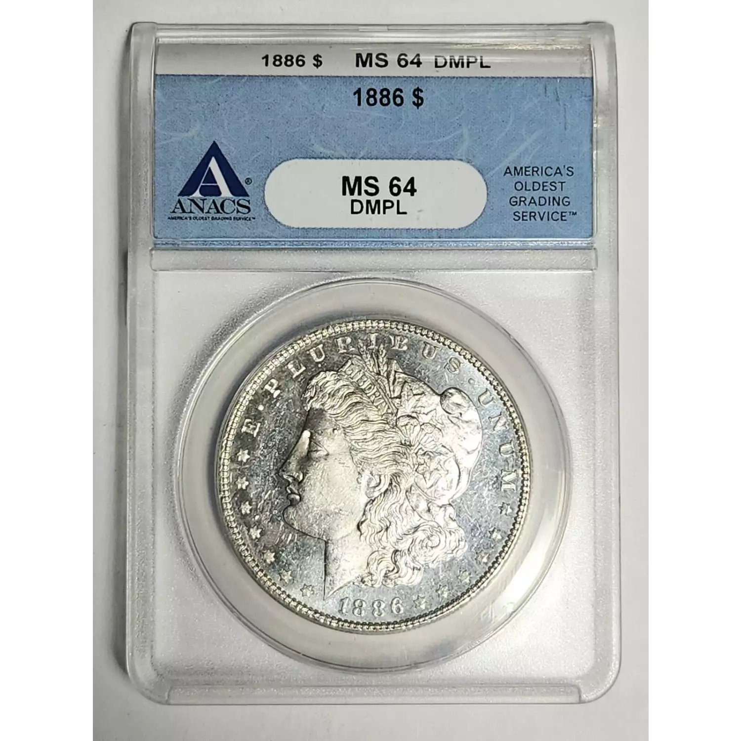 1886 Morgan Silver Dollar ANACS MS-64 DMPL - Bob Paul Rare Coins