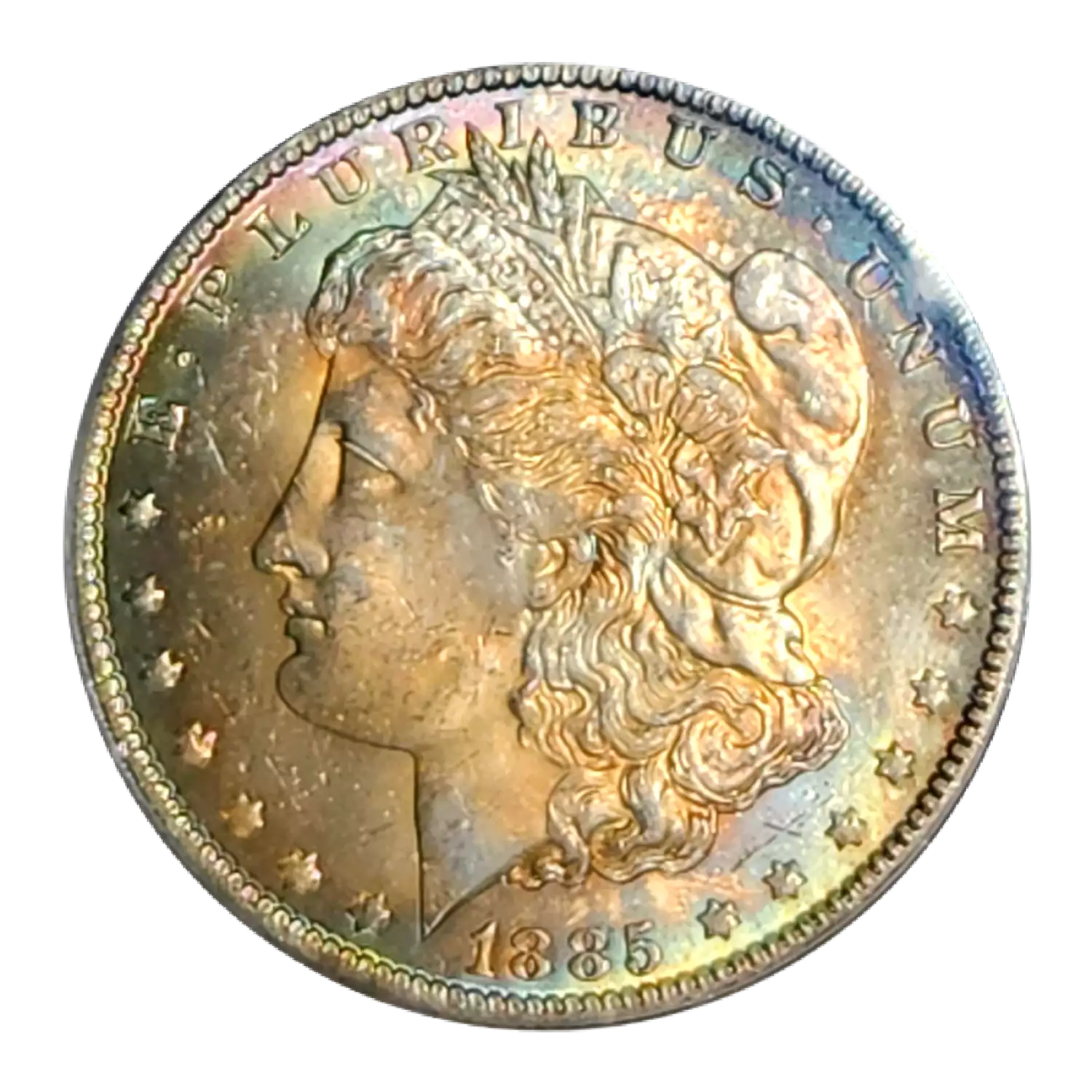 1885-O Morgan Silver Dollar PCGS MS-63 - COLOR X 2 - Bob Paul Rare Coins