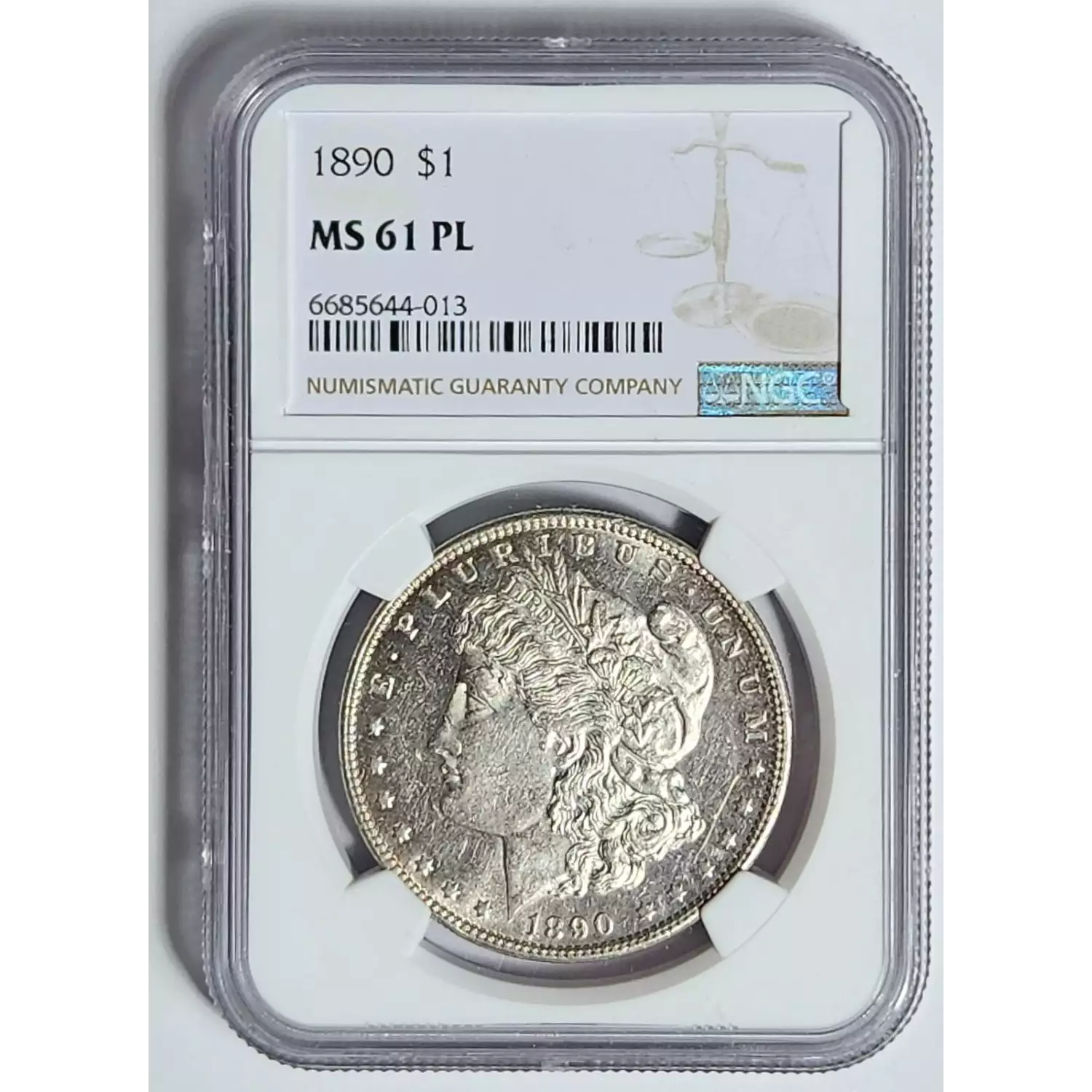1890 Morgan Silver Dollar NGC MS-61 PL - Bob Paul Rare Coins