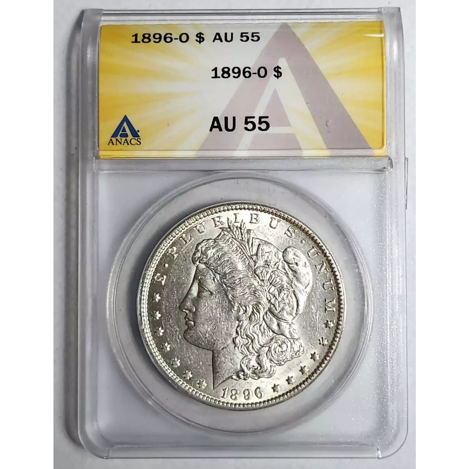 1896-O Morgan Silver Dollar ANACS AU-55 - Bob Paul Rare Coins