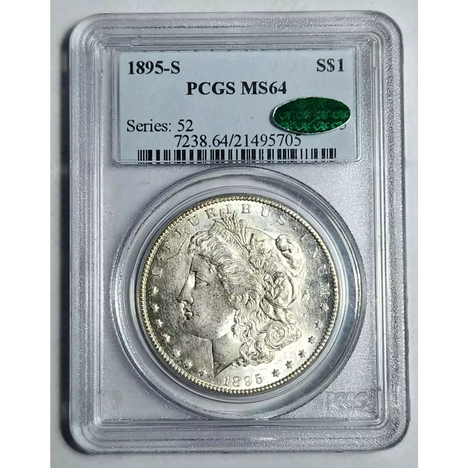 1895-S Morgan Silver Dollar PCGS MS-64 - WHITE - CAC CAC - Bob Paul ...