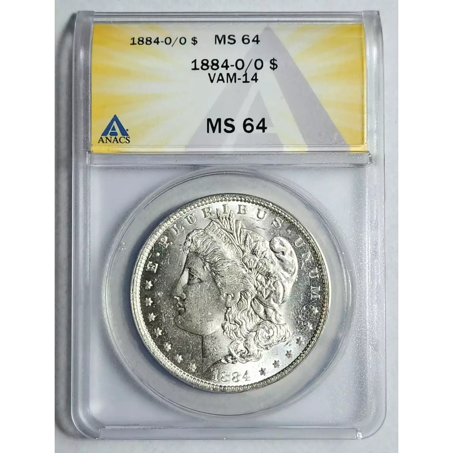 1884-O/O Morgan Silver Dollar ANACS MS-64 - VAM 14 - Bob Paul Rare Coins
