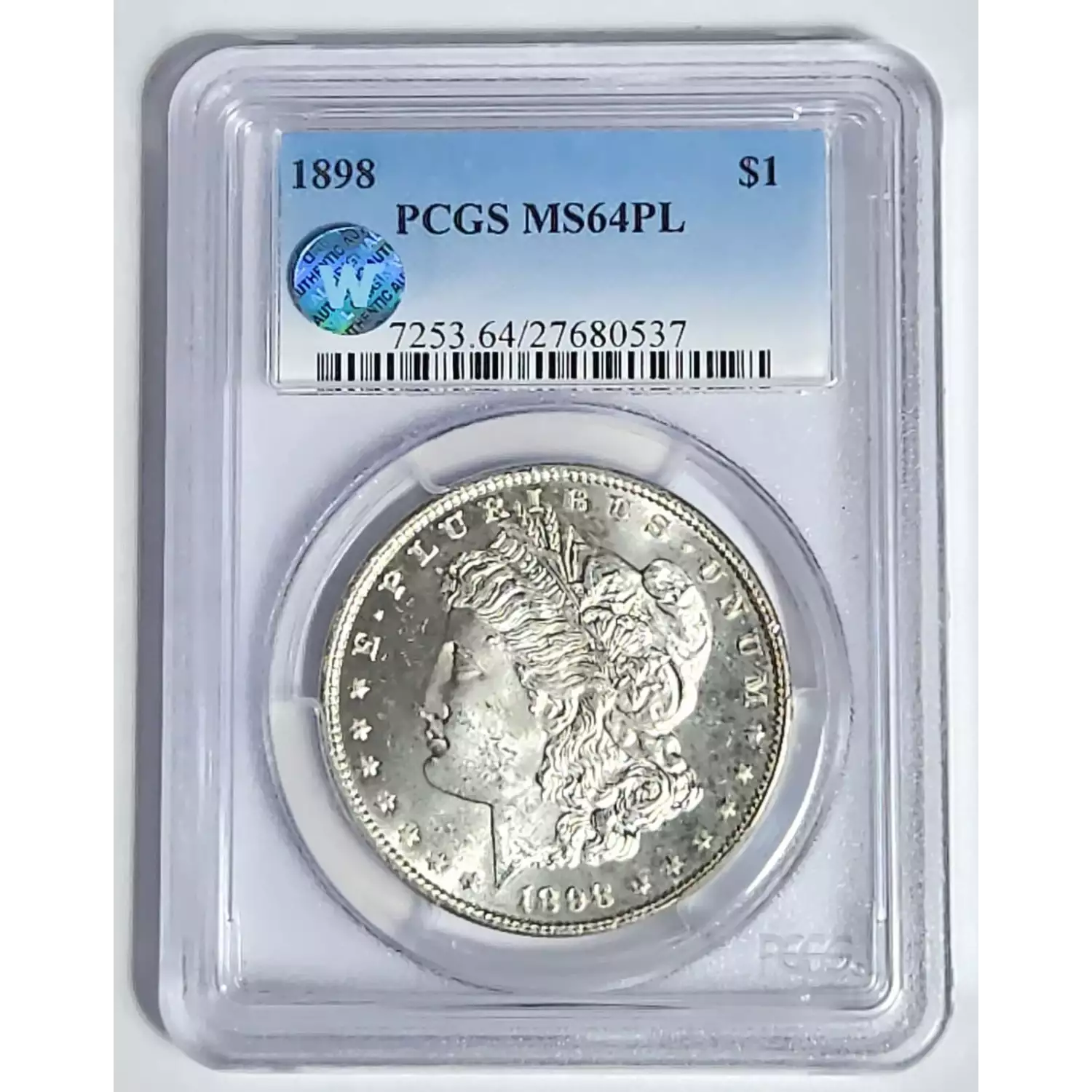 1898 Morgan Silver Dollar PCGS MS-64 PL Sight White - Bob Paul Rare Coins