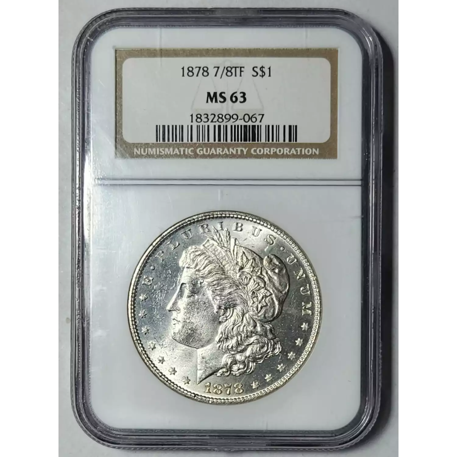 1878 Morgan Silver Dollar NGC MS-63 - STRONG - 7/8TF - Bob Paul Rare Coins