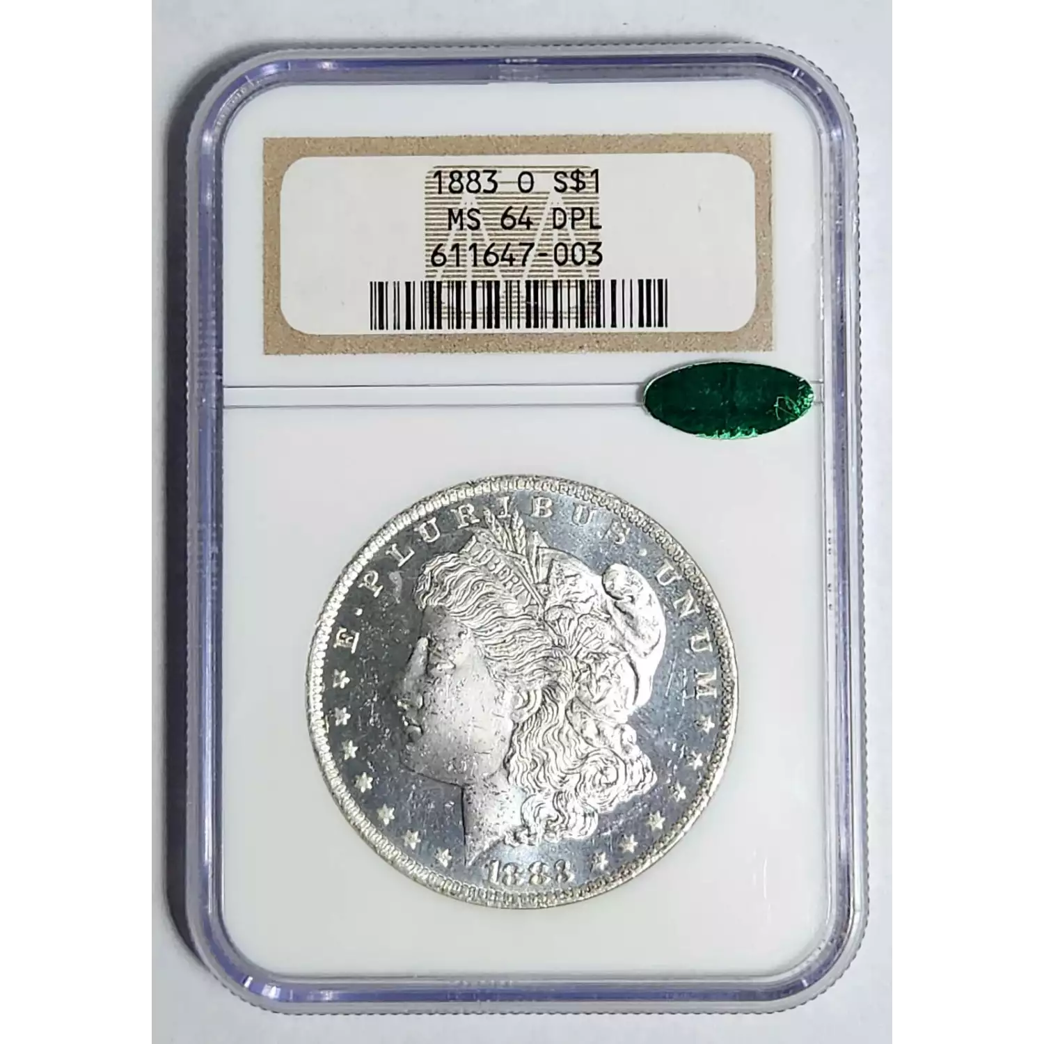 1883-O Morgan Silver Dollar NGC MS-64 DPL - WHITE! CAC - Bob Paul Rare Coins
