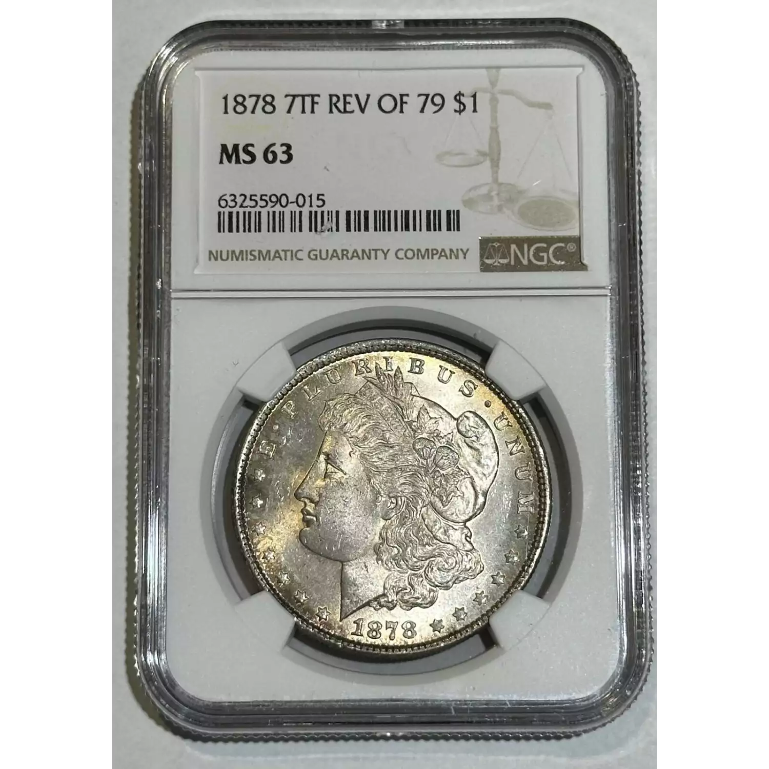 1878 Morgan Silver Dollar NGC MS-63 7TF REV. 79 - Bob Paul Rare Coins