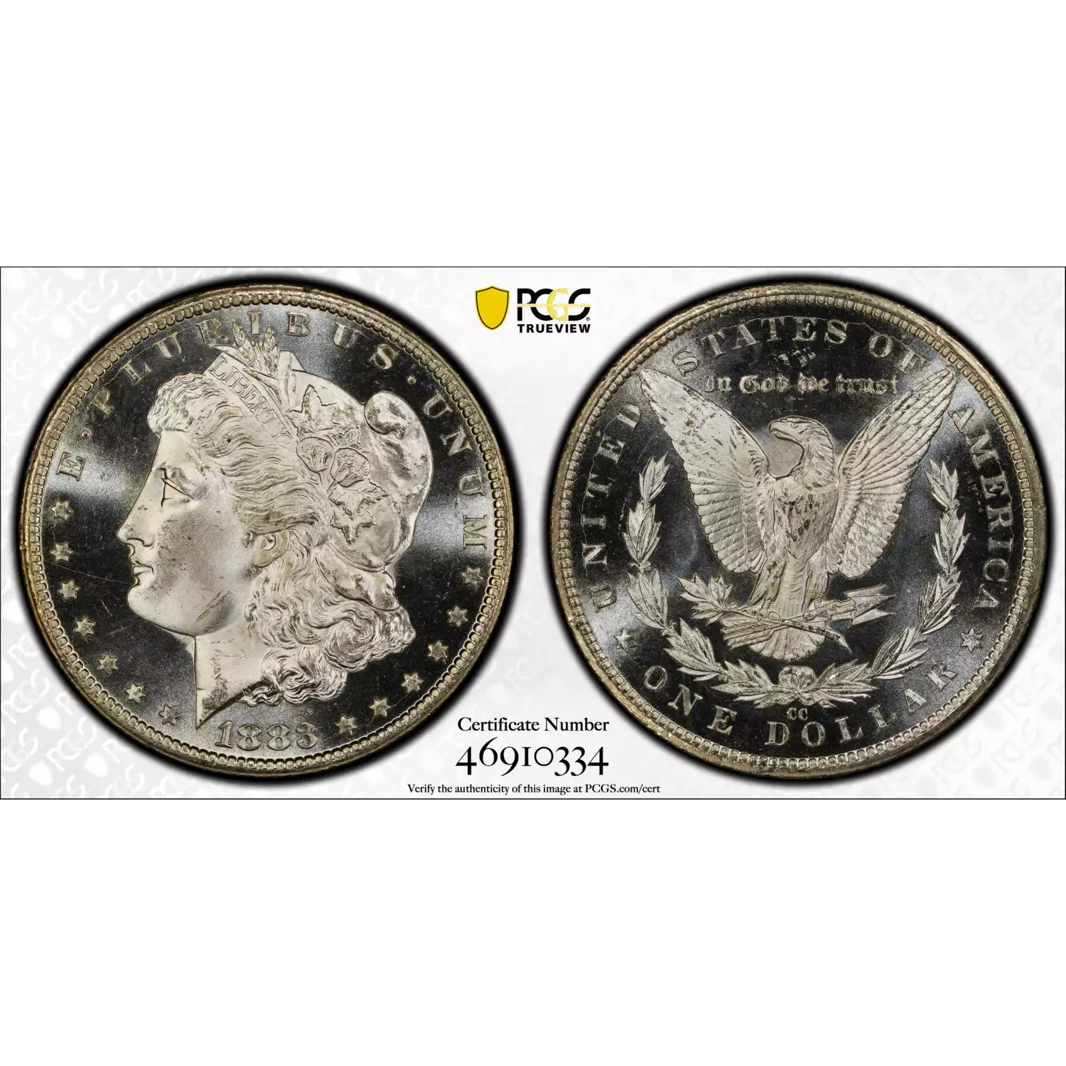 1883-CC Morgan Silver Dollar PCGS MS-66 DMPL Sight White - Bob Paul Rare Coins