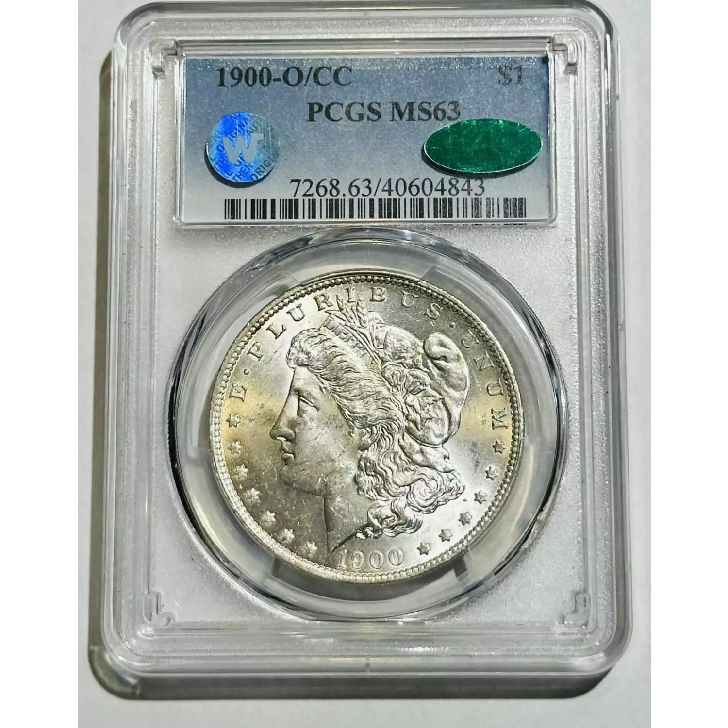 1900-O/CC PCGS MS-63 Morgan Silver Dollar CAC, Sight White - Bob Paul Rare Coins