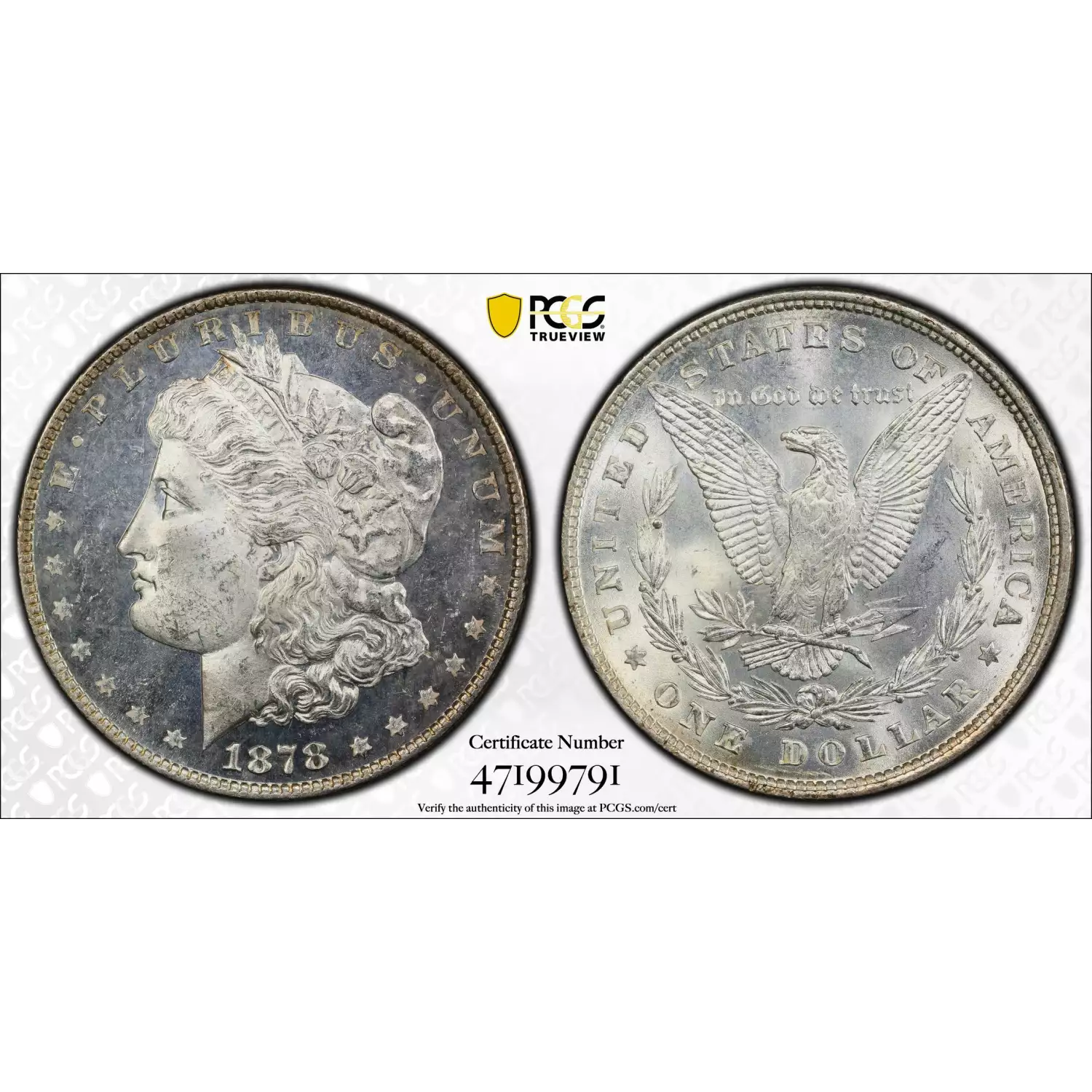 1878 Morgan Silver Dollar PCGS MS-64 8TF - Bob Paul Rare Coins