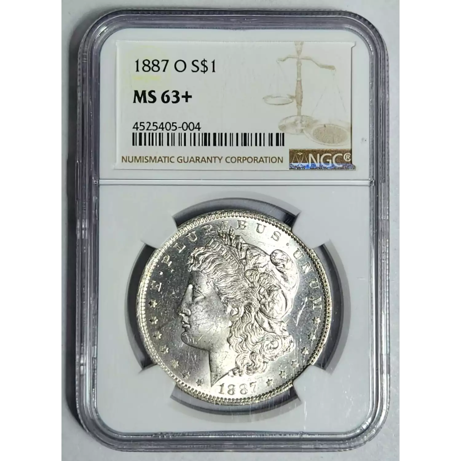 1887-O Morgan Silver Dollar NGC MS-63+ - Bob Paul Rare Coins