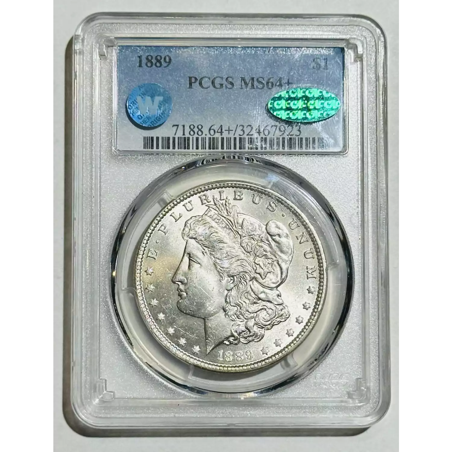 1889 Morgan Silver Dollar PCGS MS-64+ CAC, Sight White - Bob Paul Rare ...