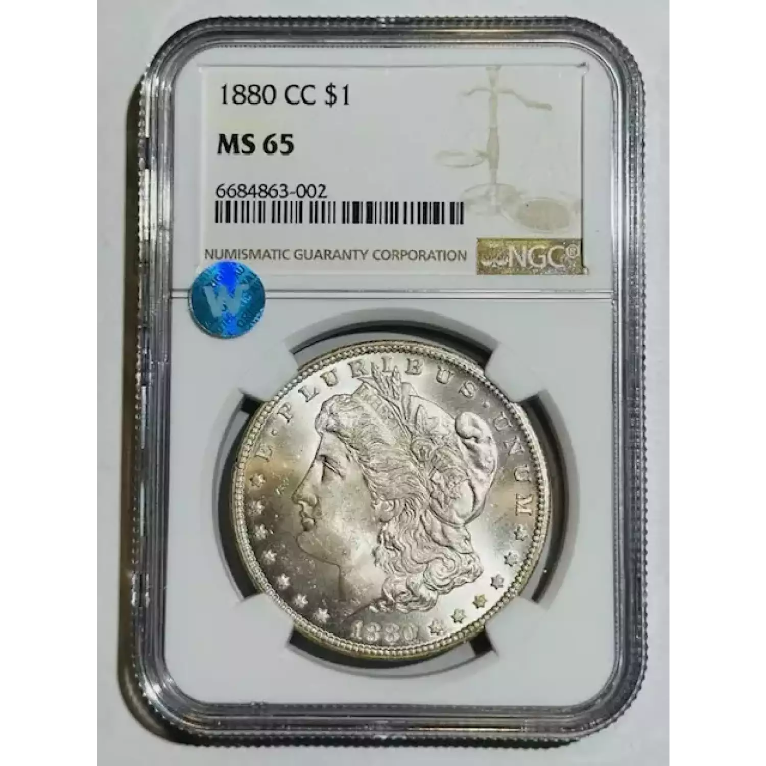 1880-CC Morgan Silver Dollar NGC MS-65 Sight White - Bob Paul Rare Coins