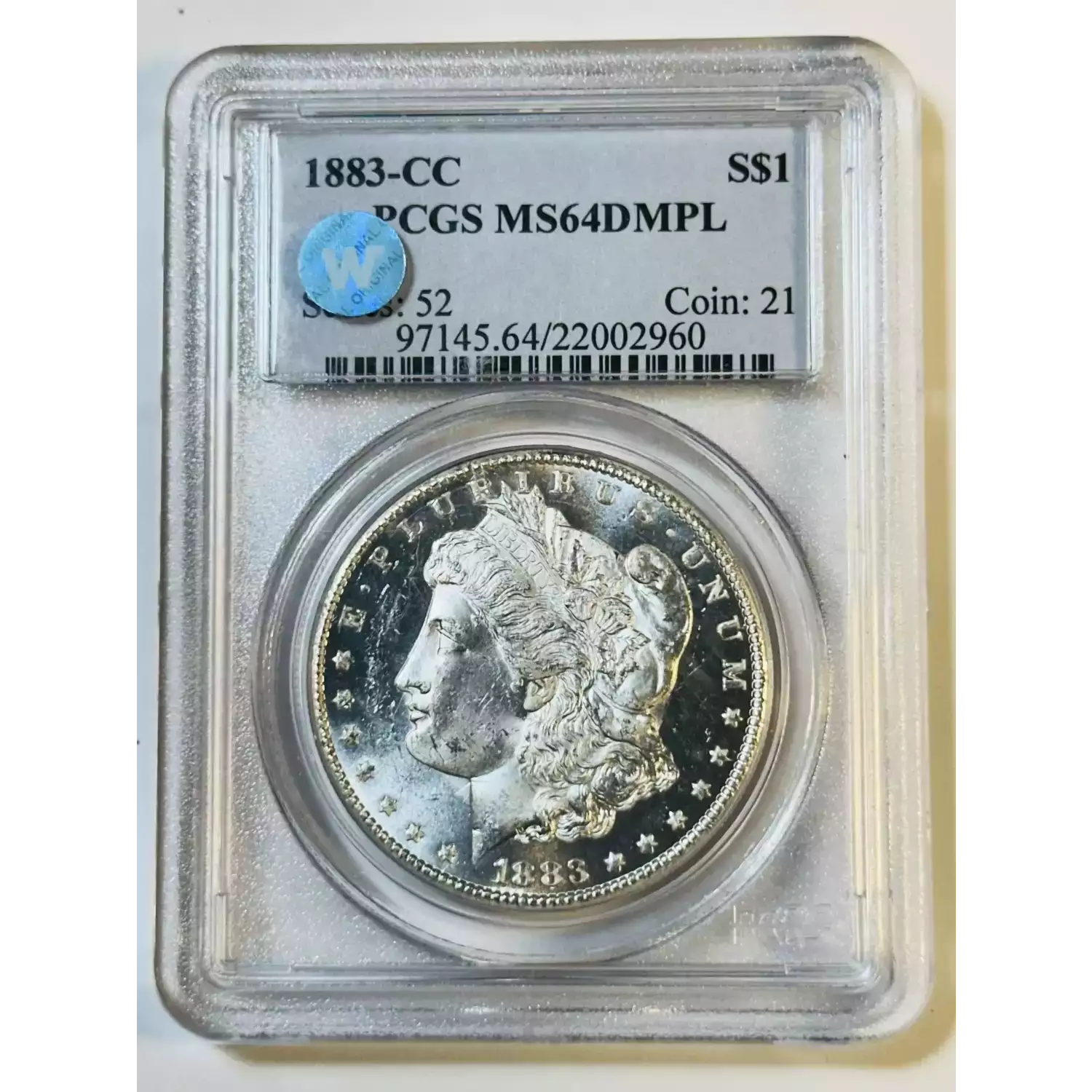 1883-CC Morgan Silver Dollar PCGS MS-64 DMPL Sight White - Bob Paul Rare Coins