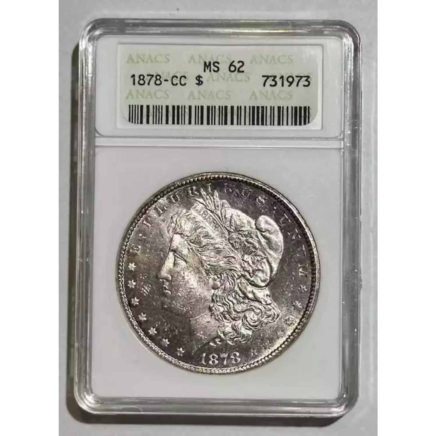 1878-CC Morgan Silver Dollar ANACS MS-62 Soap Box - Bob Paul Rare Coins