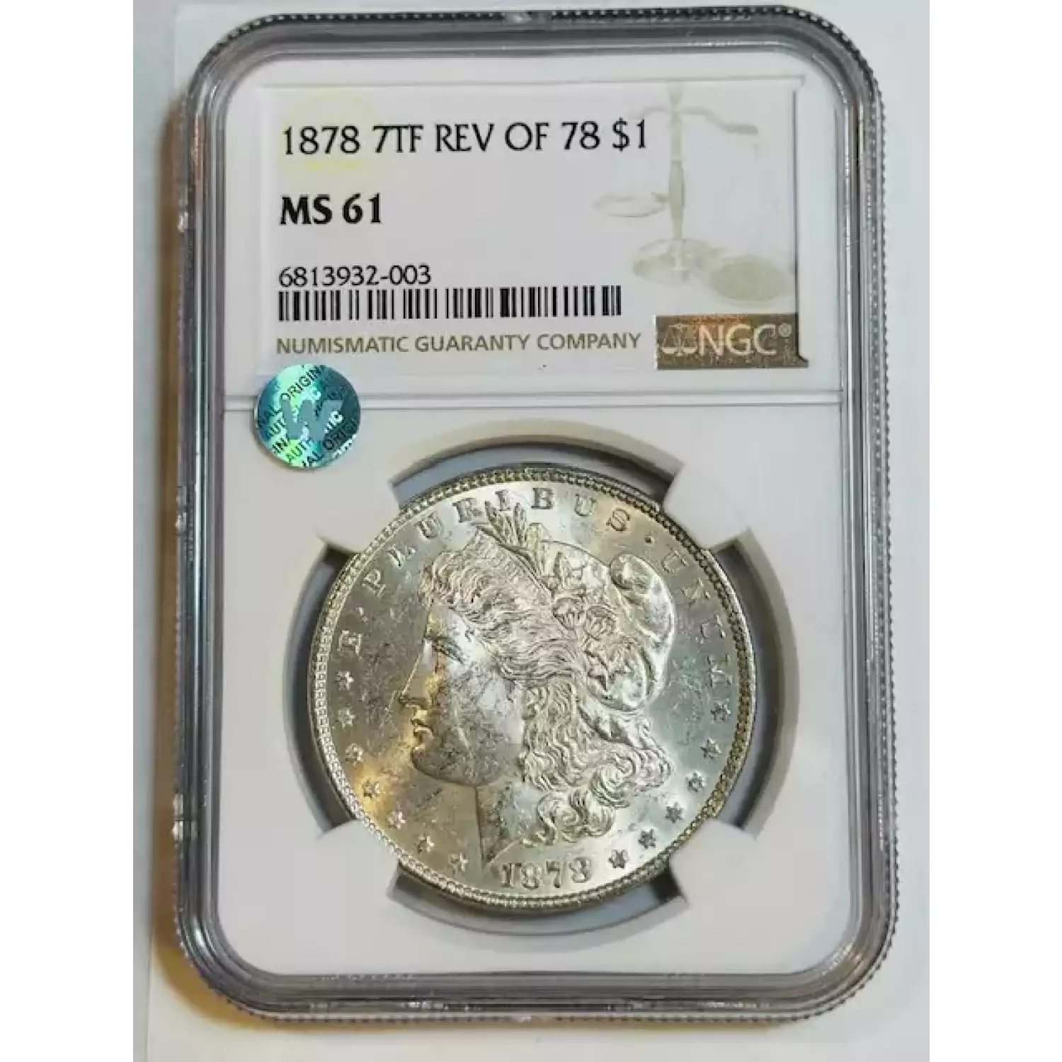 1878 Morgan Silver Dollar NGC MS-61 7TF Sight White - Bob Paul Rare Coins