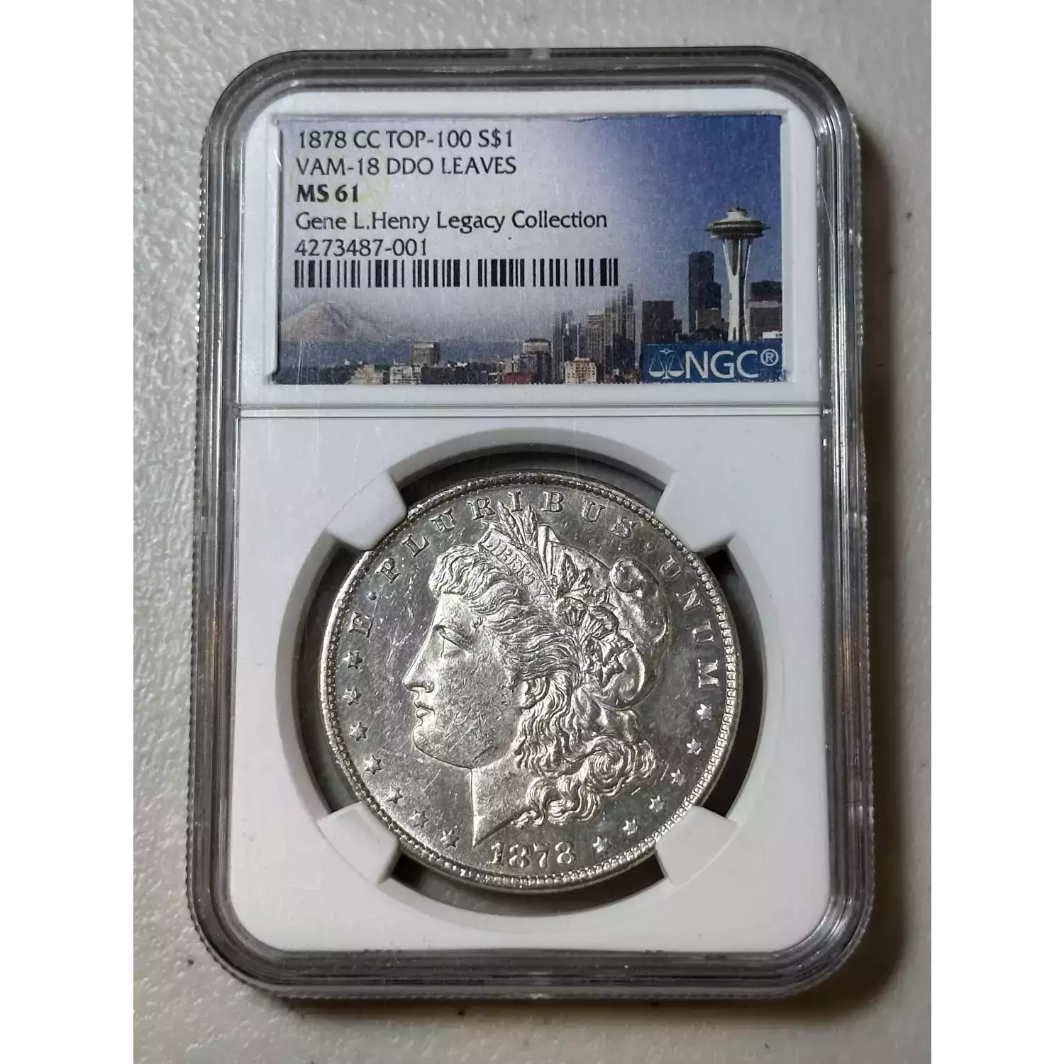 1878-CC Morgan Silver Dollar NGC MS-61 CC VAM-18 DDO LEAVES - Bob Paul Rare Coins